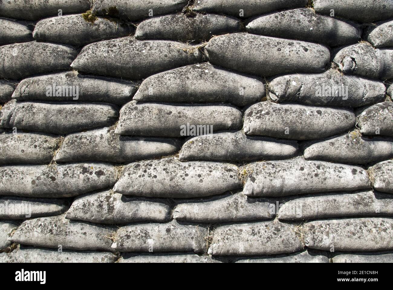 Original sandbags replaced by concrete ones at the "Trench of Death ...