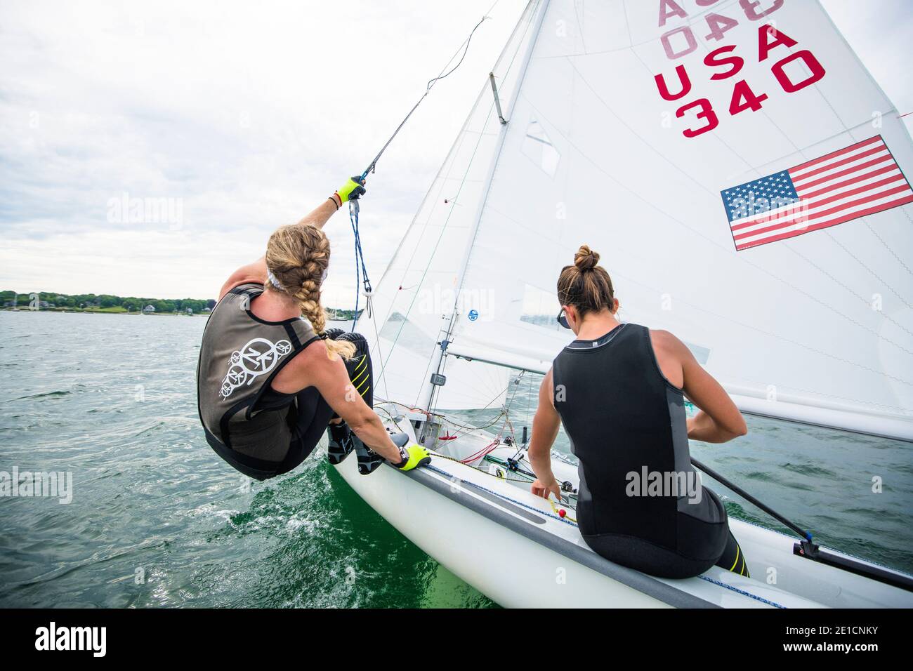 Womens sailing team Perfect Vision Sailing training together in Newport ...