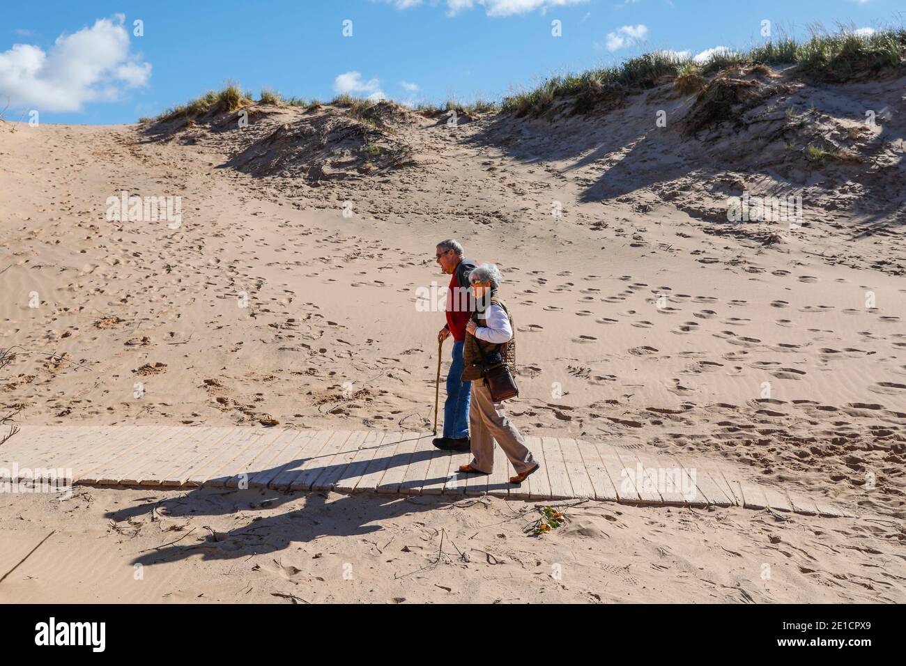 Hikers at Sleeping Bear Dunes NationalÃ‚Â Lakeshore, Empire, Michigan, USA Stock Photo - Alamy