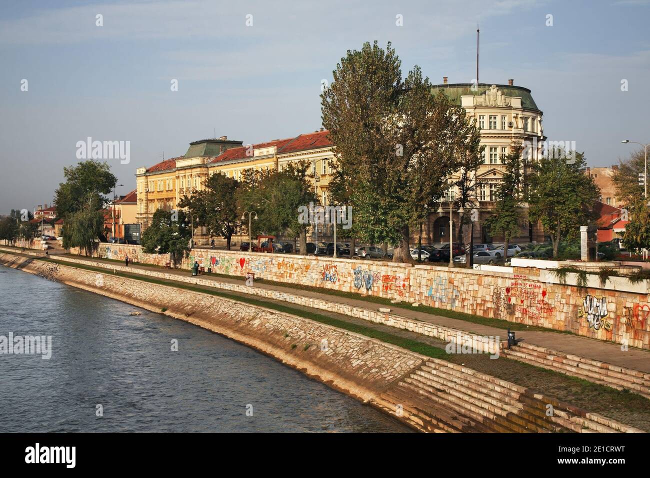 Embankment of Nisava (Nishava) river in Nis. Serbia Stock Photo - Alamy