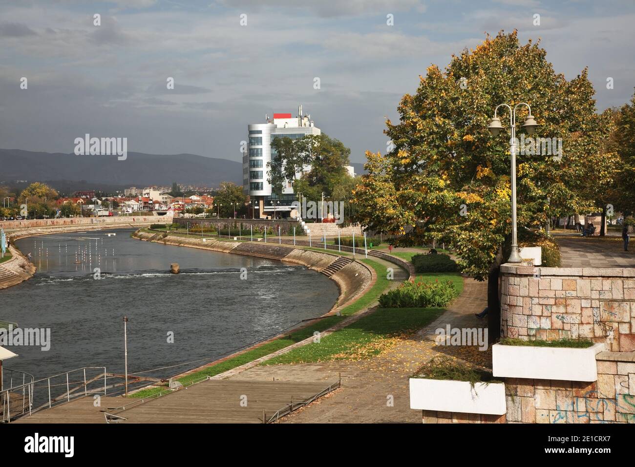 Embankment of Nisava (Nishava) river in Nis. Serbia Stock Photo - Alamy