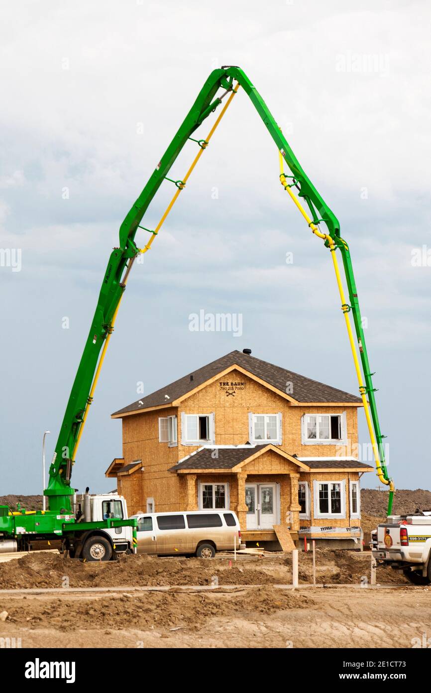 Rows of new houses being built in Fort McMurray to house tar sands ...