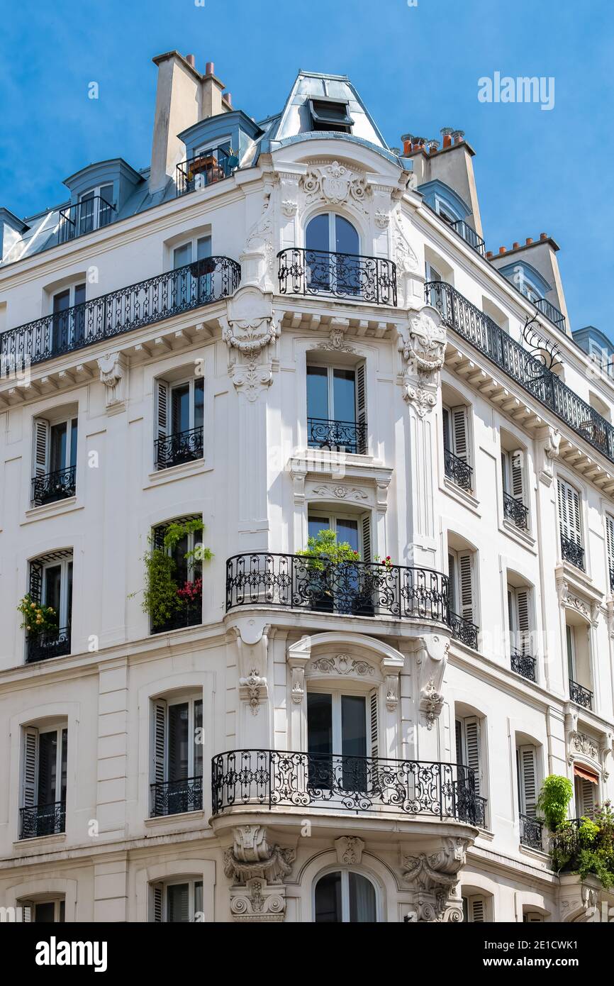 Paris, typical buildings in the Marais, in the center of the french ...