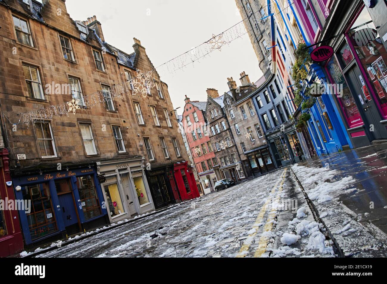 The beautiful, colourful historic shops along, Victoria Street in ...