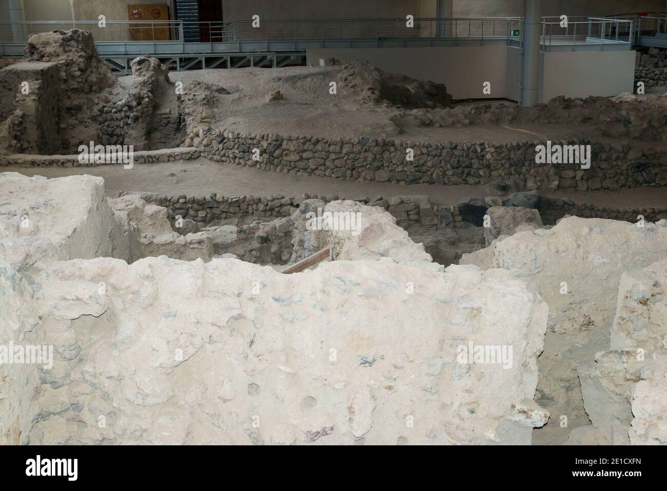 Excavation in Akrotiri, Santorini, Greece Stock Photo - Alamy