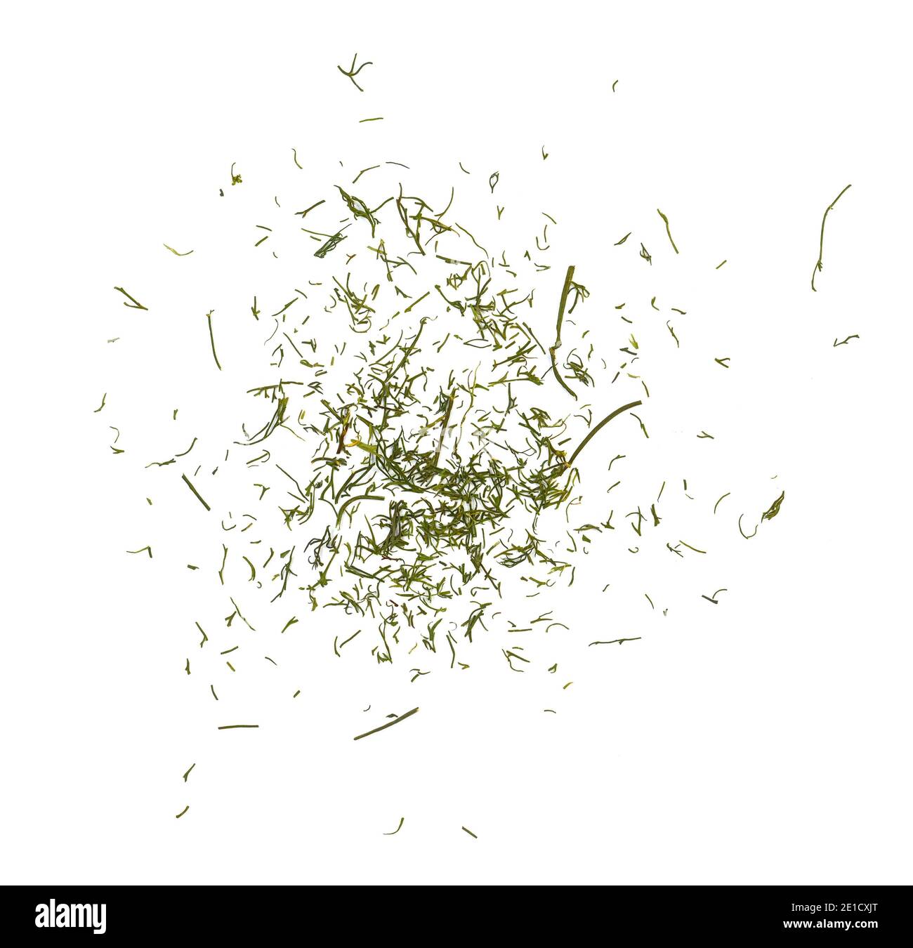 Spice Dried dill isolated. Pile of dried dill seasoning isolated over ...