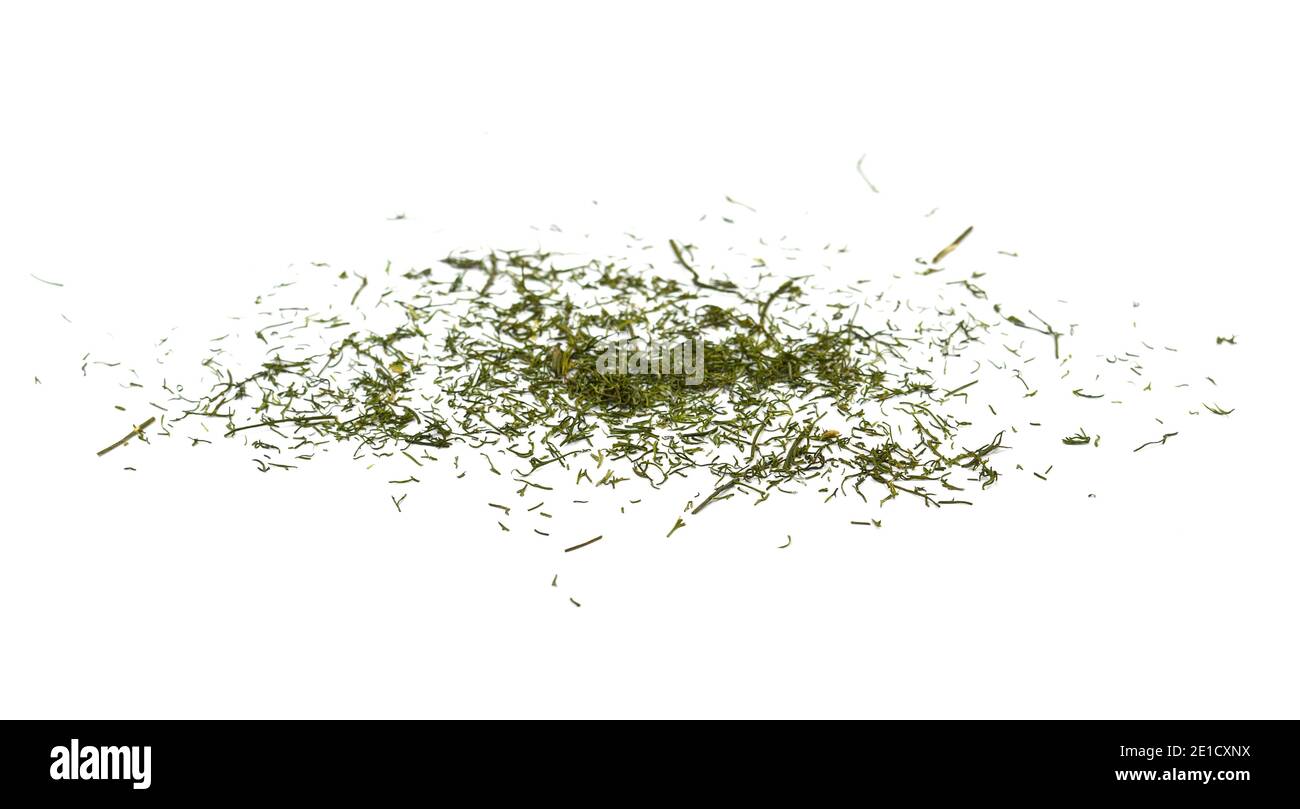 Spice Dried dill isolated. Pile of dried dill seasoning isolated over ...