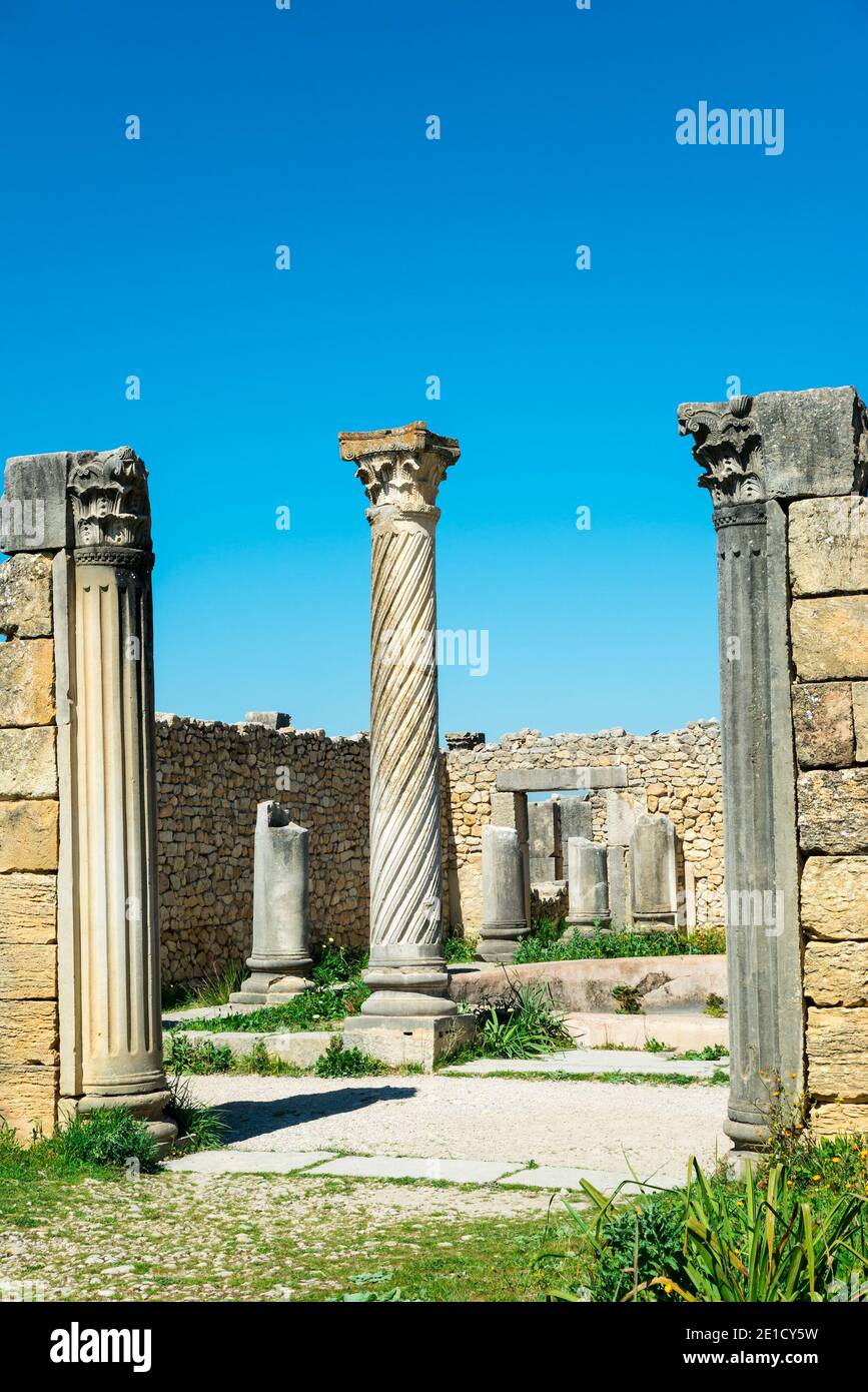 Volubilis ruins, Morocco Stock Photo - Alamy