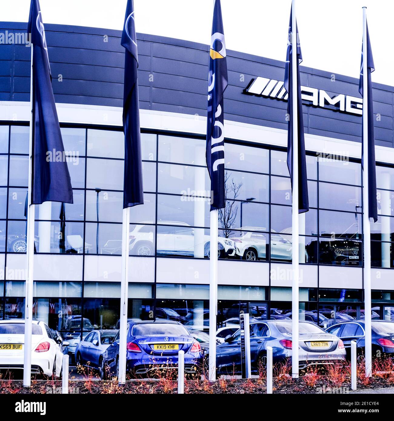 London UK Jasnuary 06 2021, Mercedes Benz AMG Car Showroom Closed for ...
