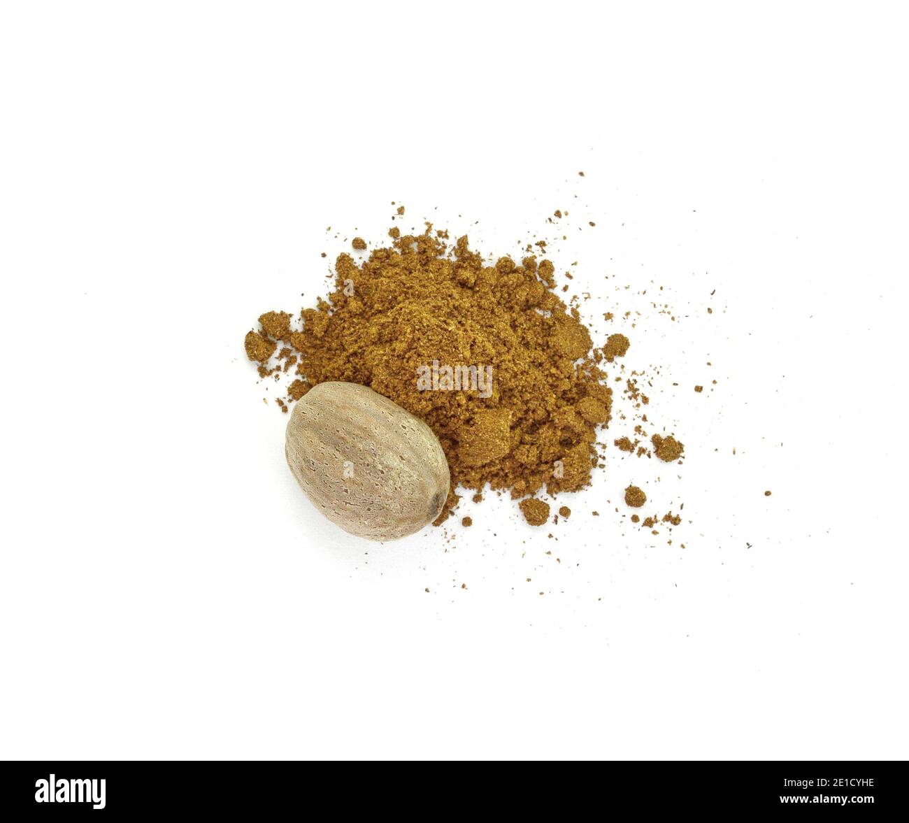 nutmeg isolated on white - Image Stock Photo - Alamy