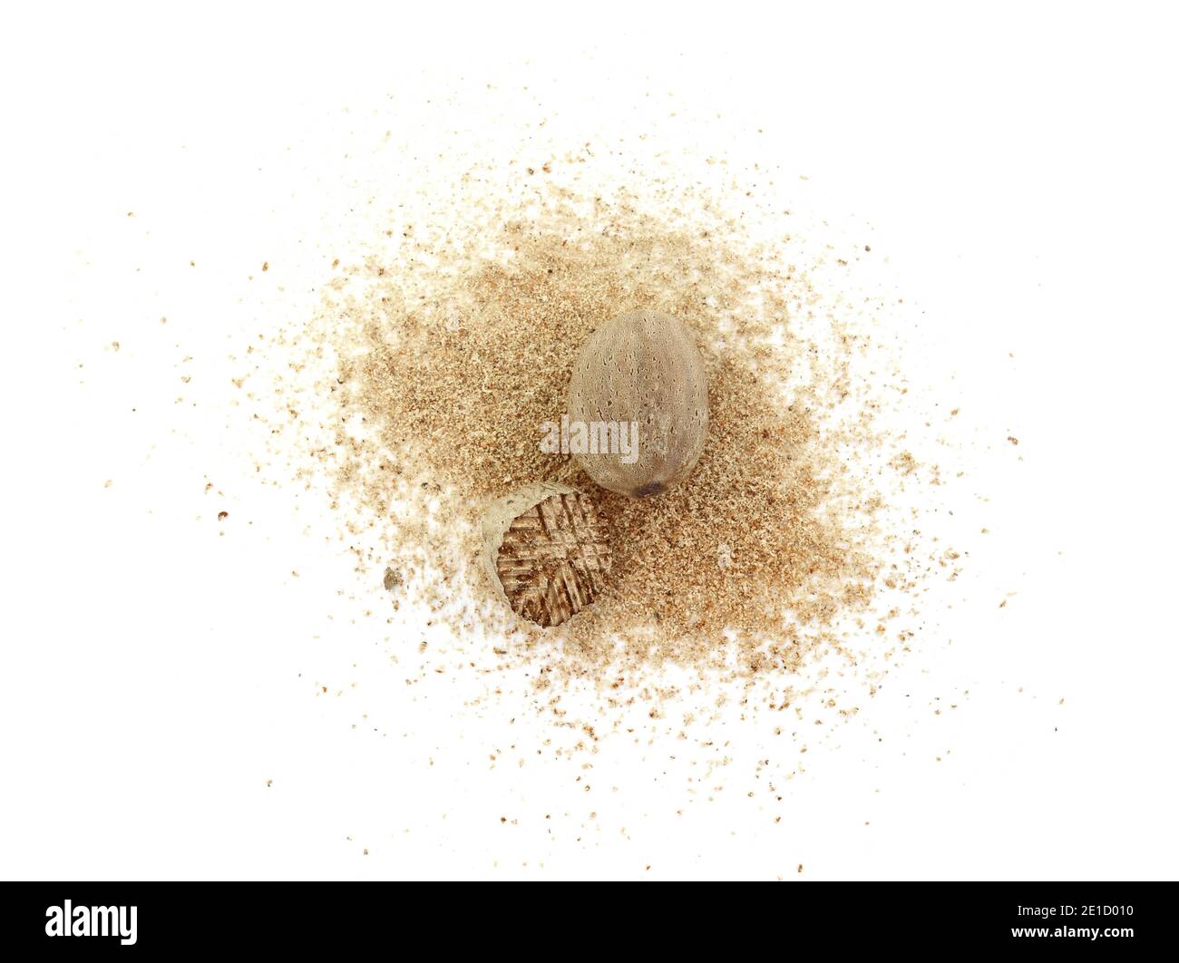nutmeg isolated on white - Image Stock Photo - Alamy