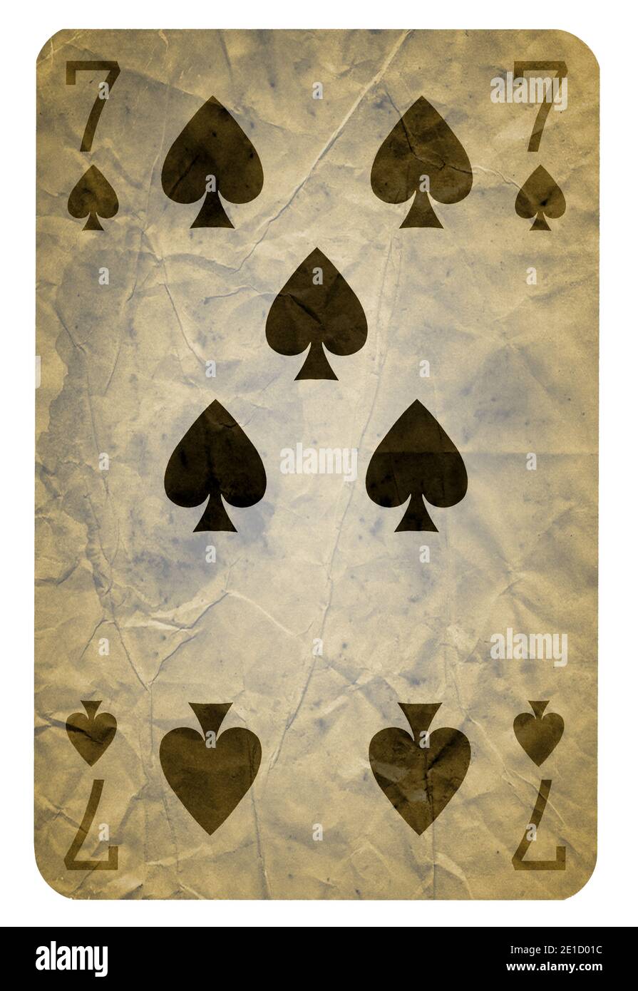 Vintage Playing cards of Spades suit, isolated on white background ...
