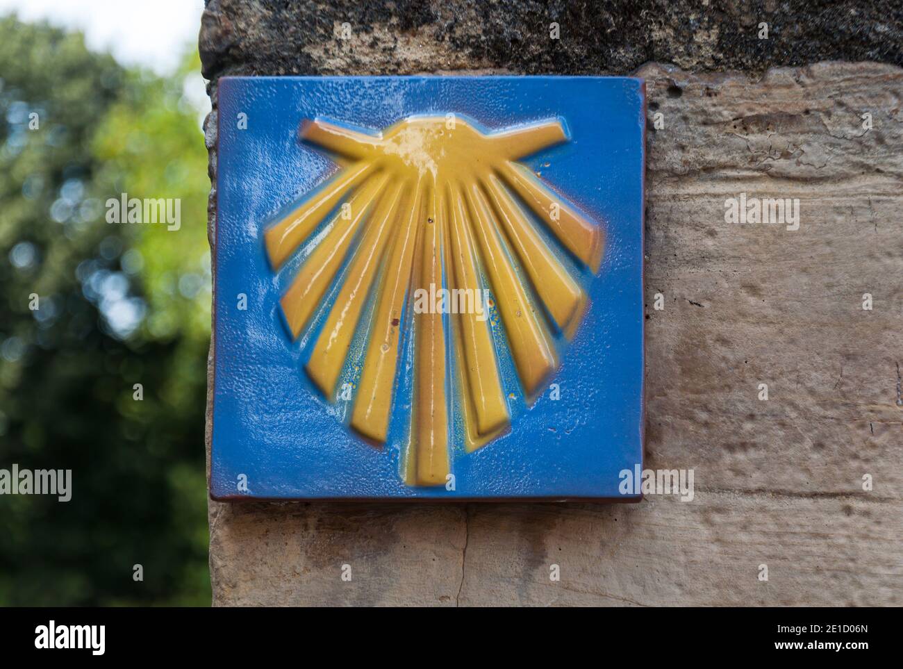 Symbol of the Camino de Santiago that we find marking the route in ...