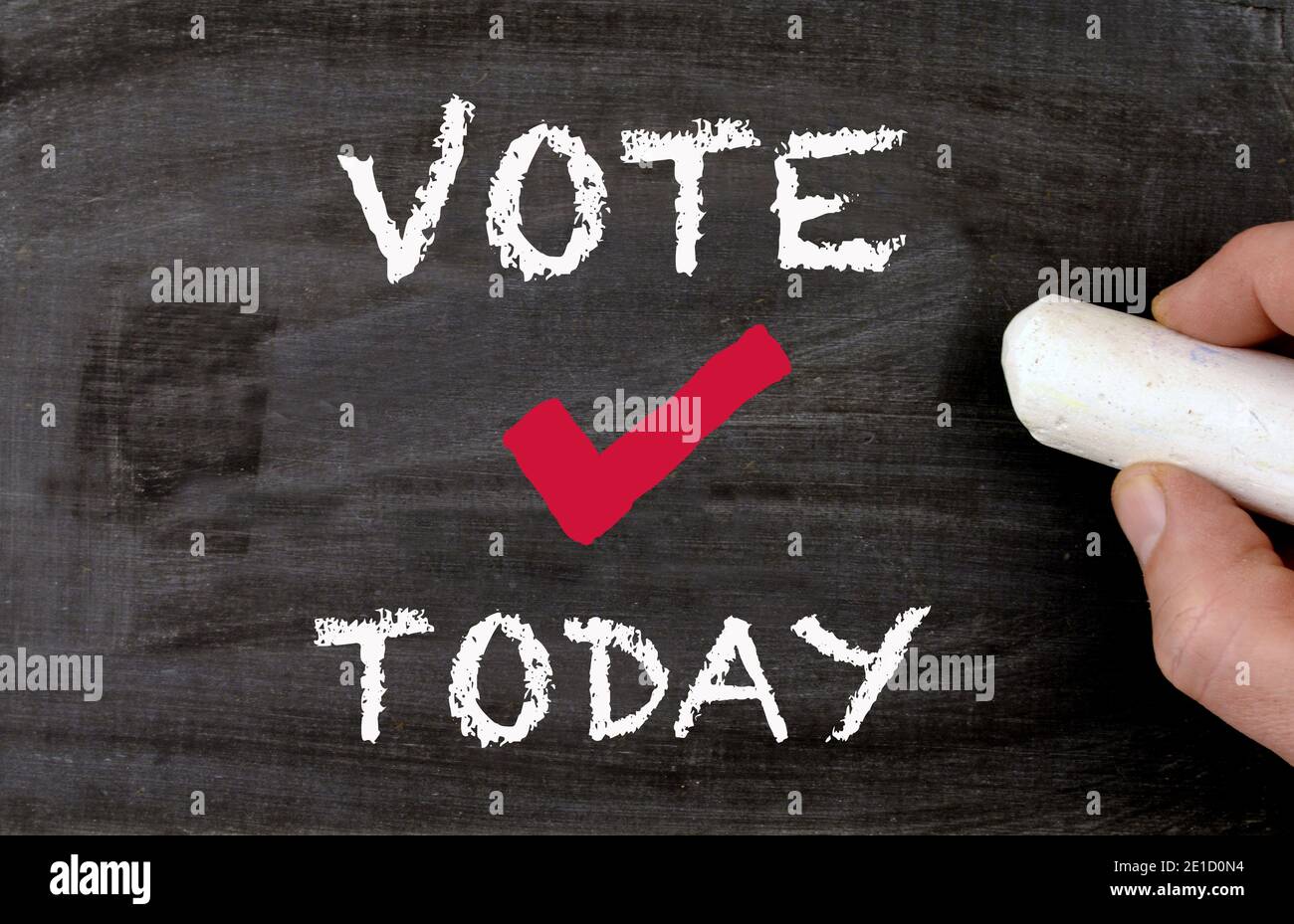 Vote today chalkboard handwriting political symbol Stock Photo - Alamy