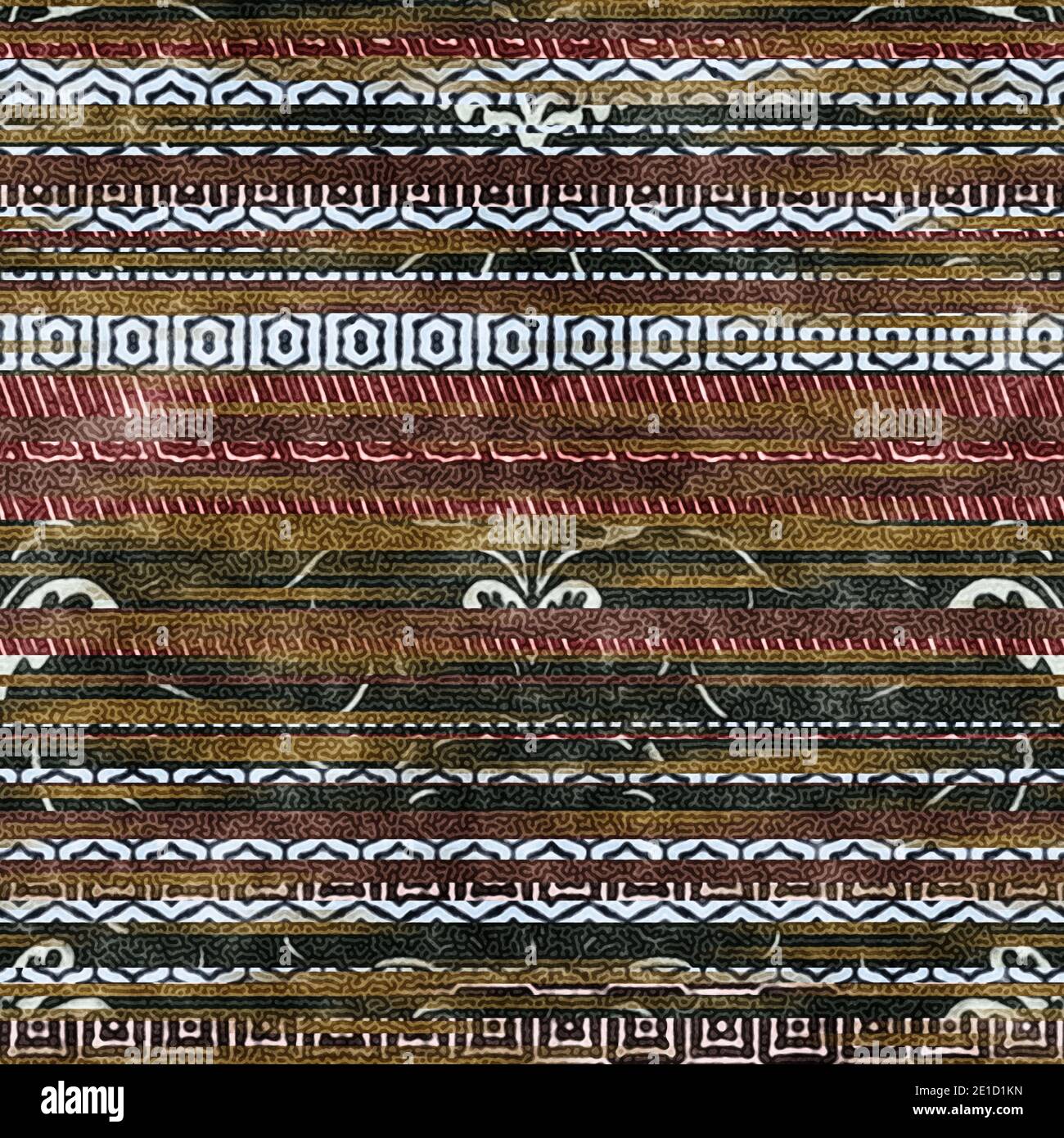 Seamless ethnic tribal pattern stripes rug design Stock Photo - Alamy