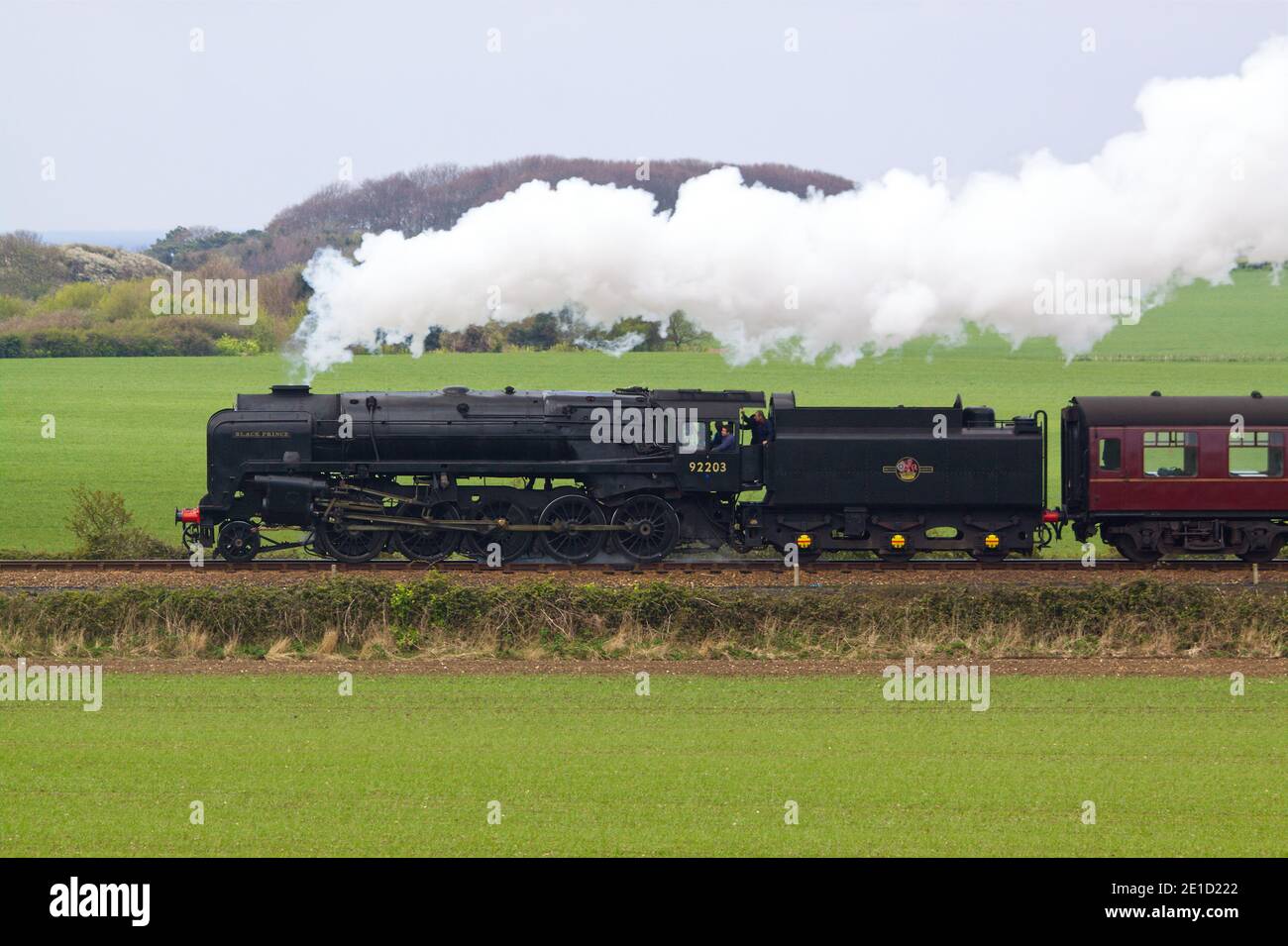 The British Railways BR Standard Class 9F 2-10-0 Black Prince on the ...