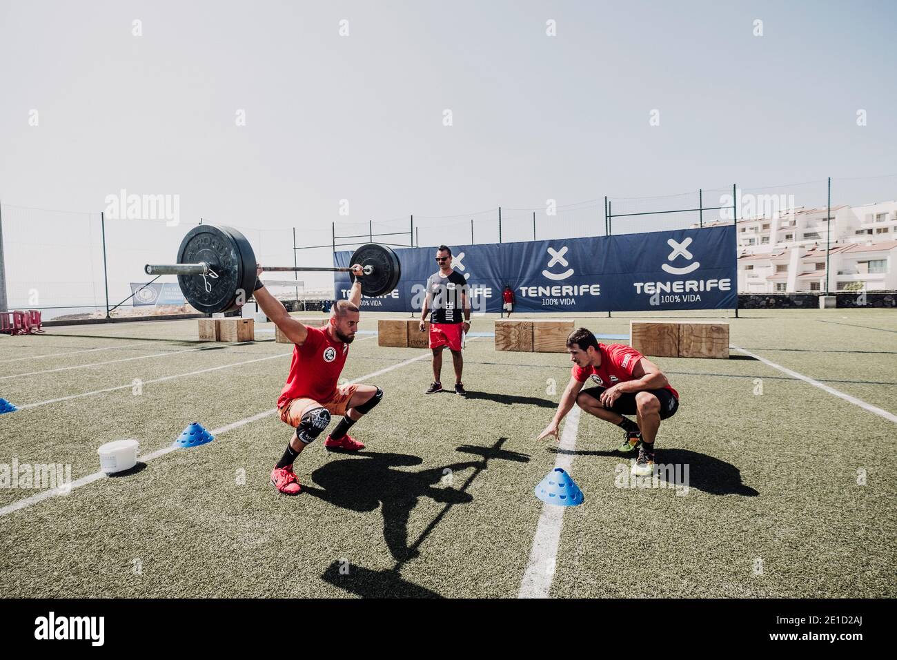 Athlete weightlifting at competition Stock Photo - Alamy