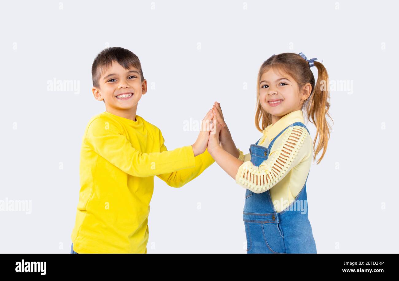 Preschool Children Shaking Hands