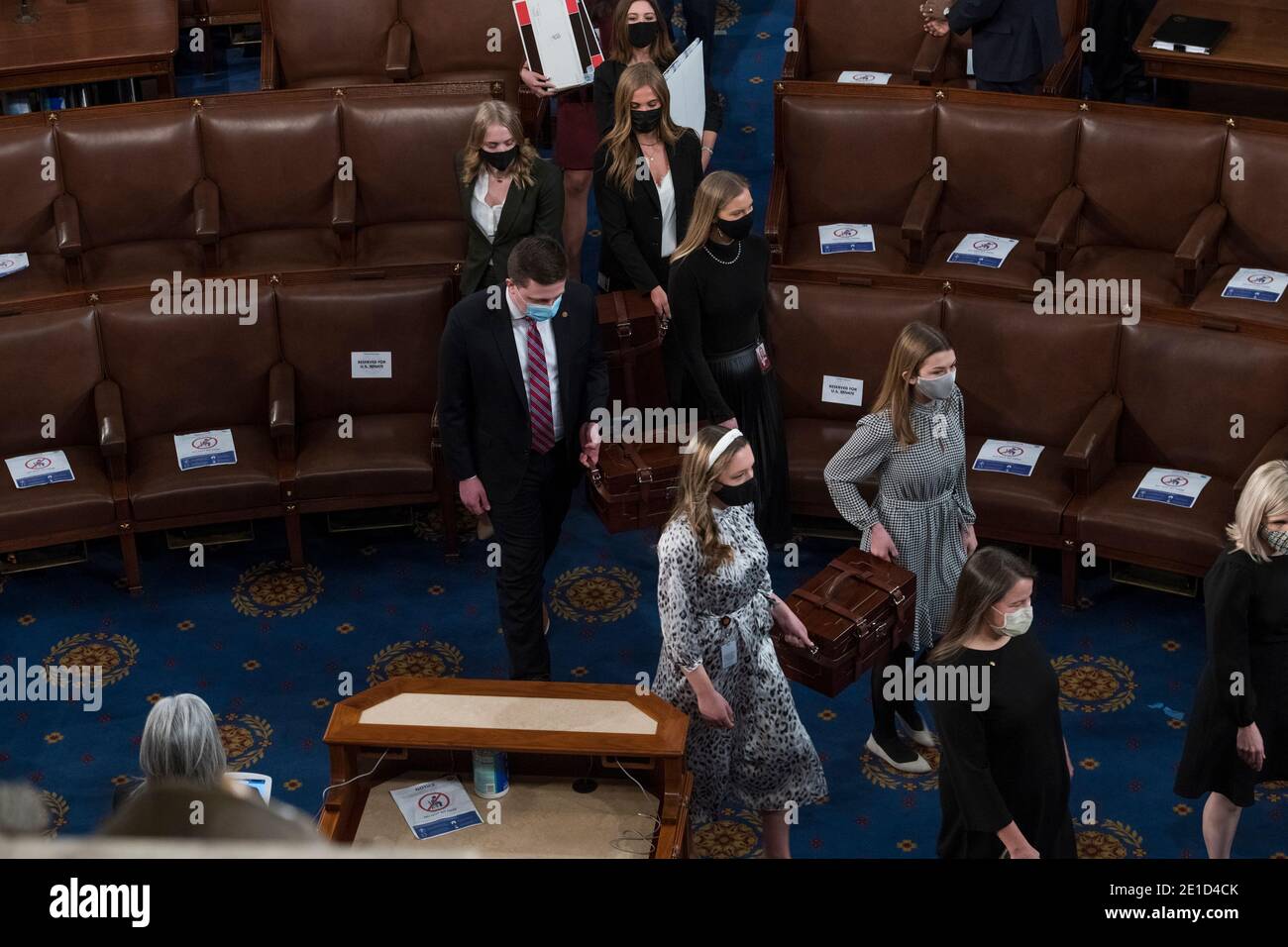 Washington DC, USA. 06th Jan, 2021. Electoral votes are counted during ...