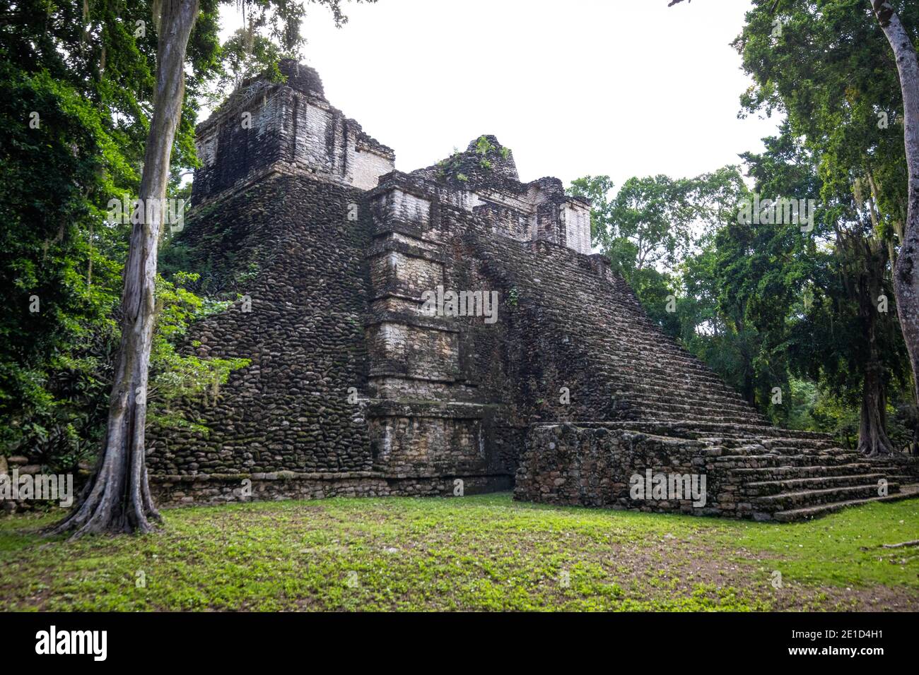 Ancient pyramids at Dzibanche Maya archaeological site, Quintana Roo ...