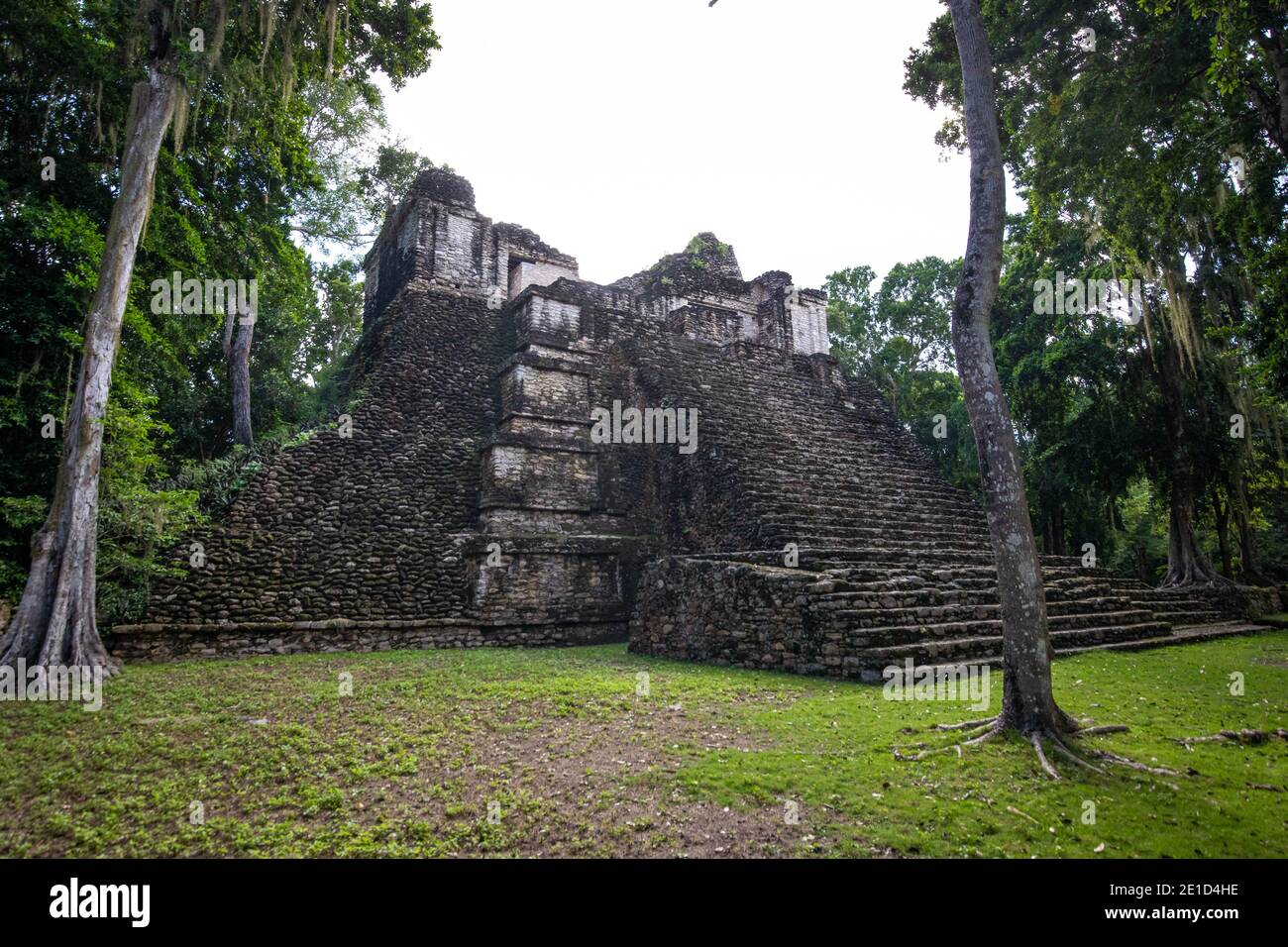 Ancient pyramids at Dzibanche Maya archaeological site, Quintana Roo ...