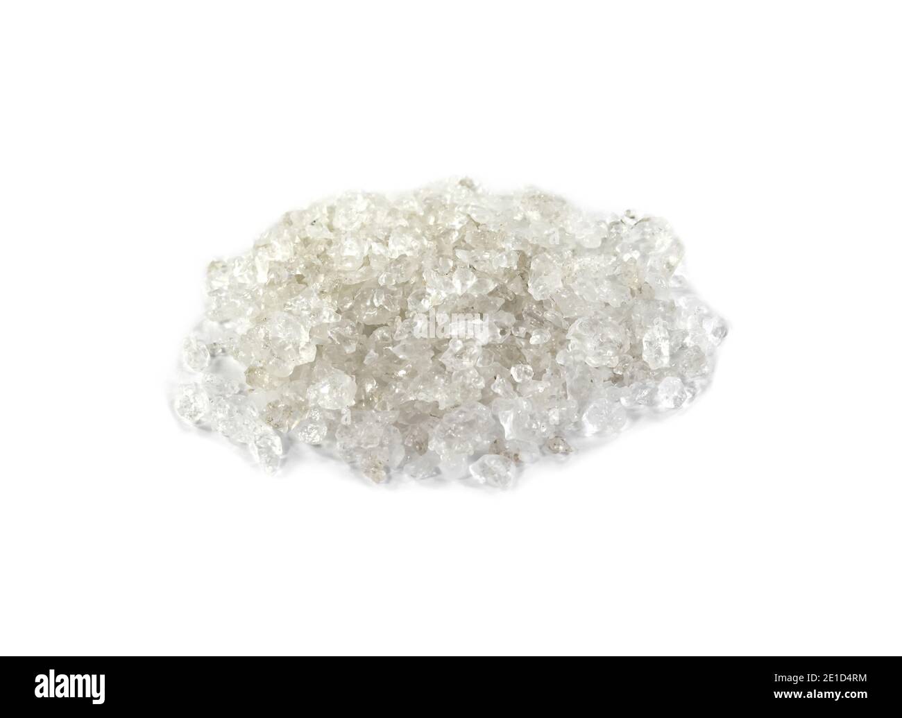 Salt crystals isolated on white Stock Photo - Alamy