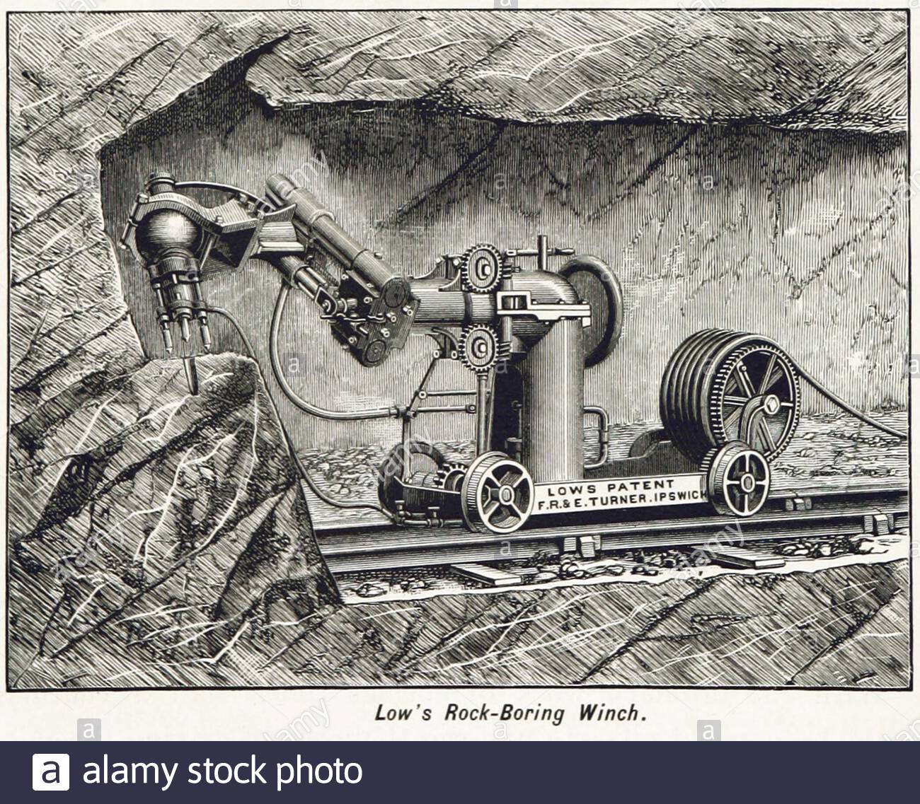 Illustration rock drilling machine hi-res stock photography and images ...