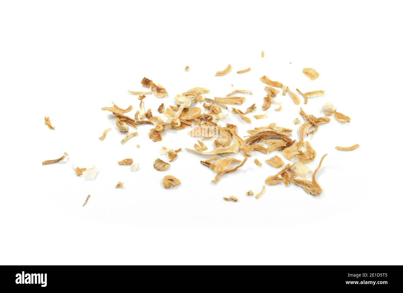 Dried Minced Onions on a White Background. Onion flakes isolated on ...