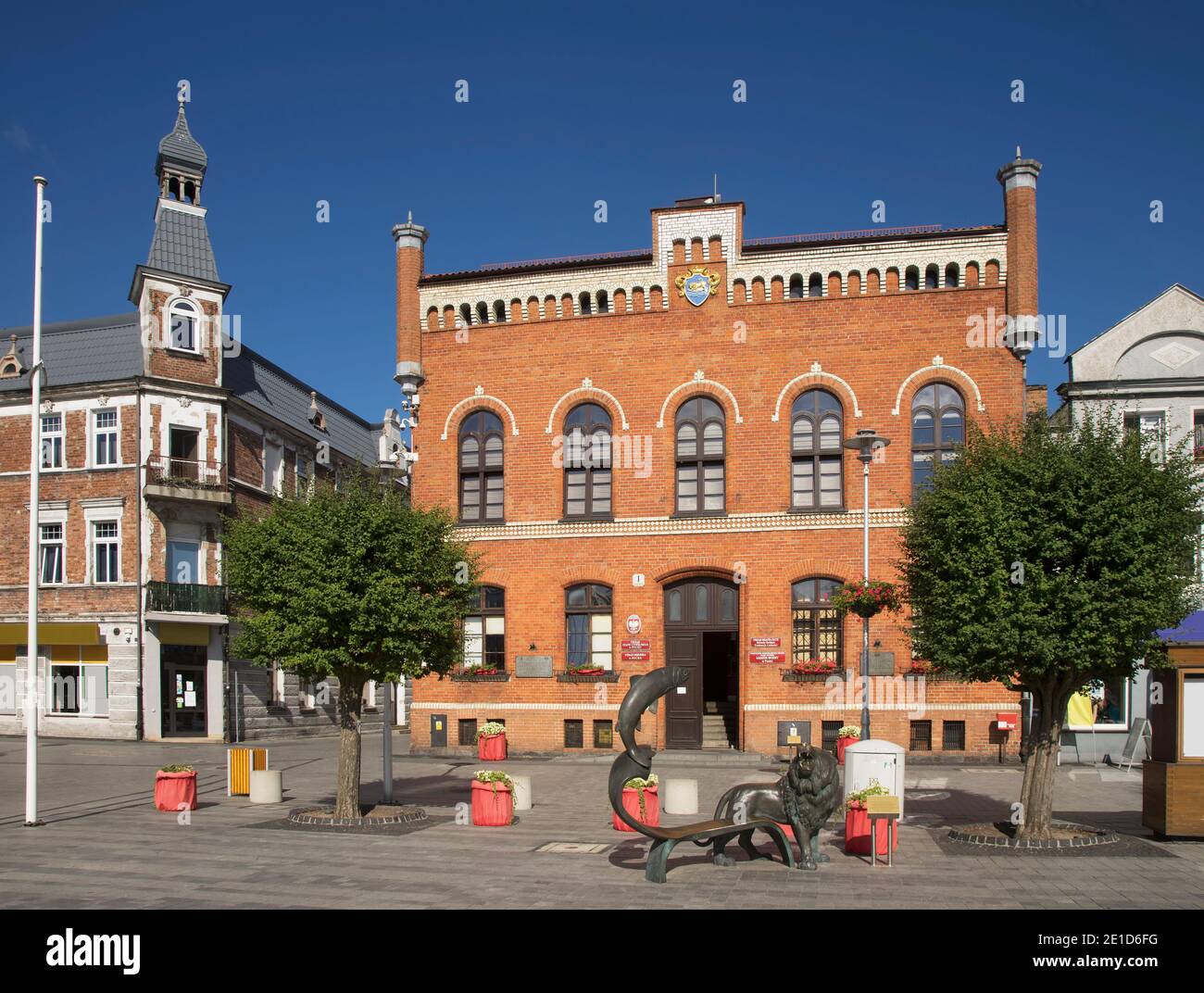 Townhouse at Market square in Puck. Poland Stock Photo - Alamy
