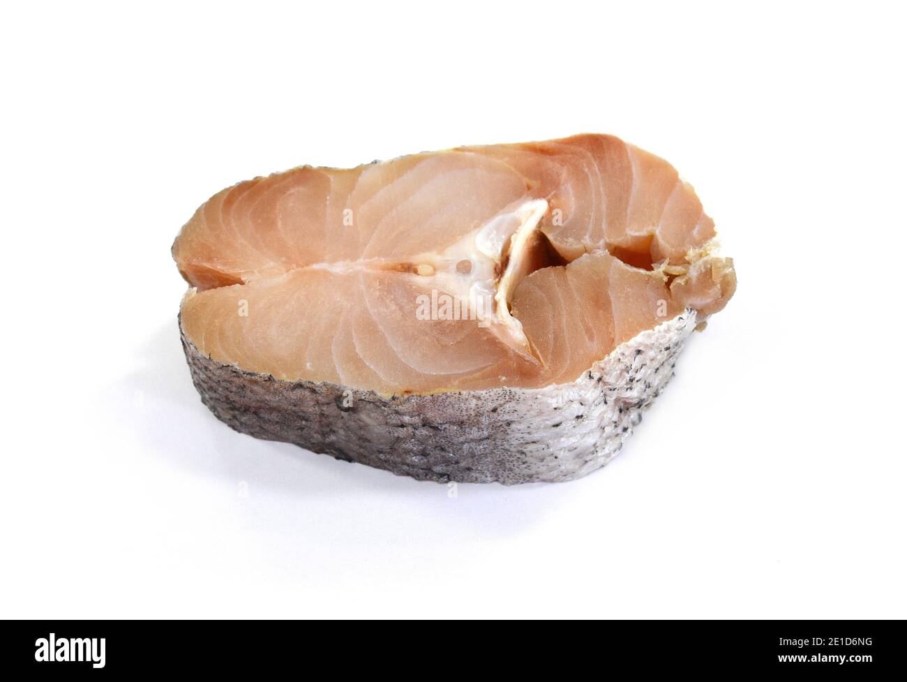 Fresh hake slice isolated over white background Stock Photo - Alamy