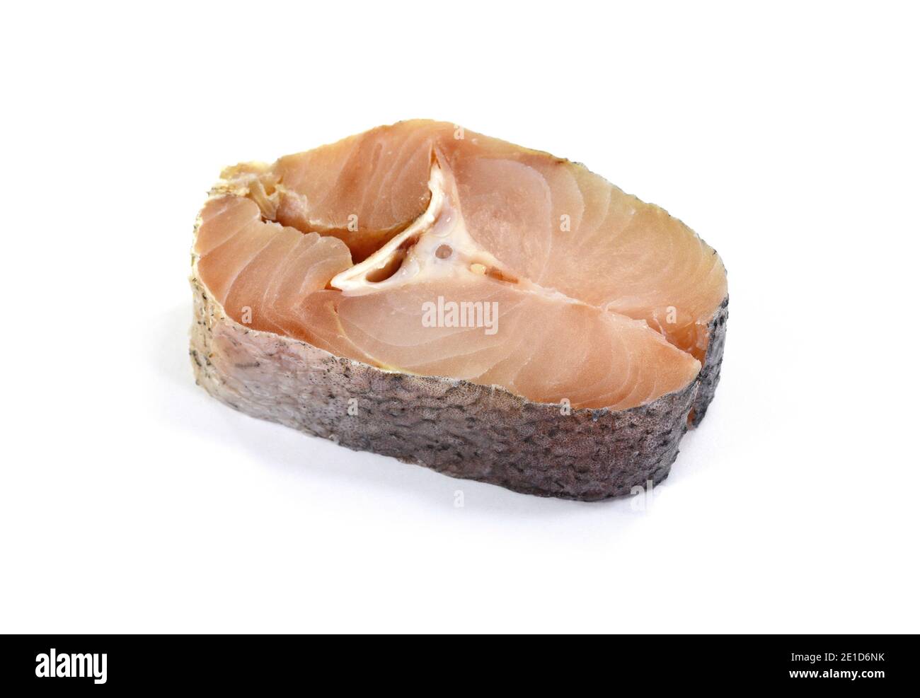 Fresh hake slice isolated over white background Stock Photo - Alamy