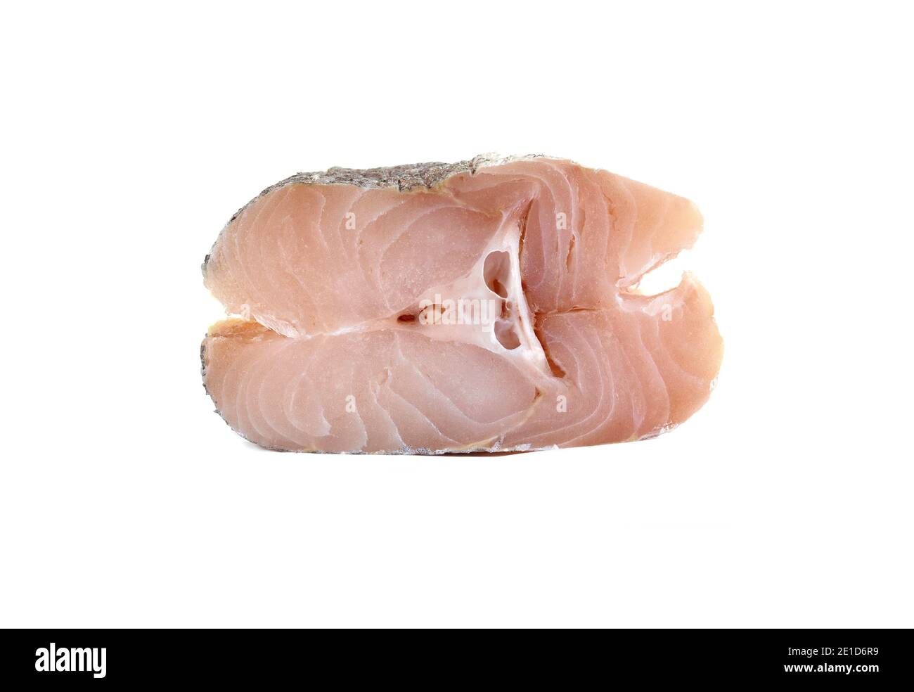 Fresh hake slice isolated over white background Stock Photo - Alamy