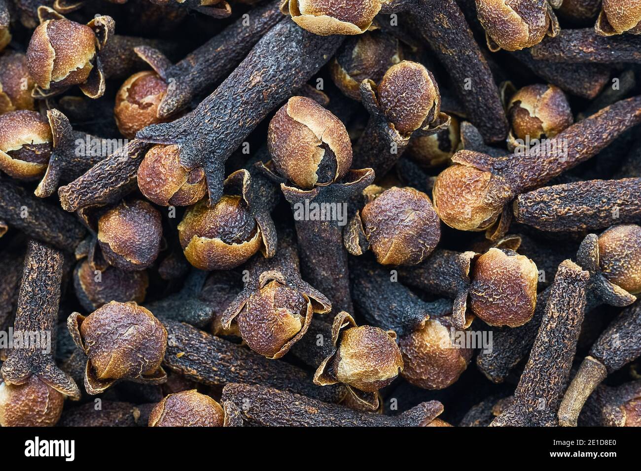 Background clove spices. Top view, flat lay. Food background. Selective ...