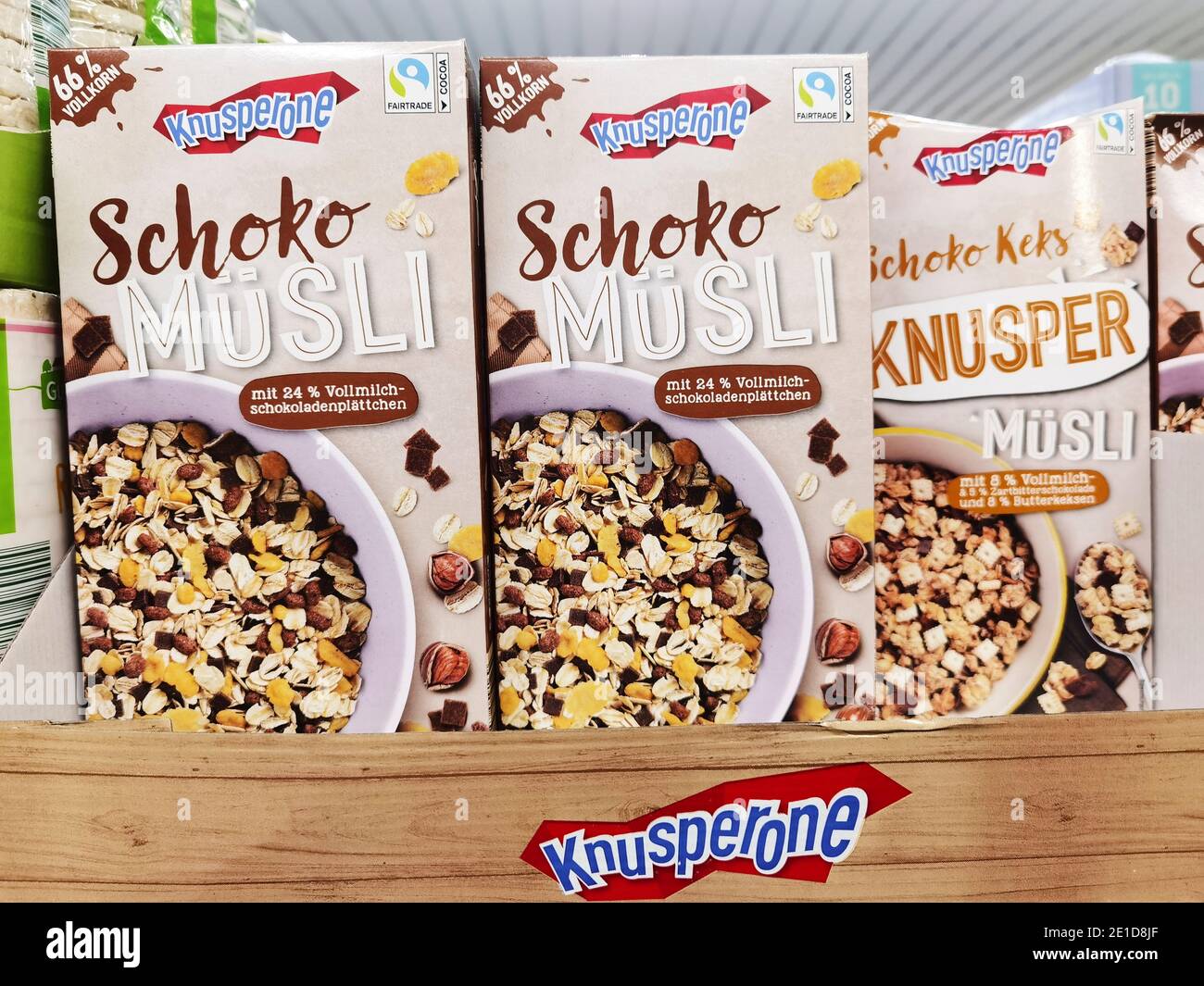 Berlin, Germany - January 5, 2021: View to a shelf with different ...