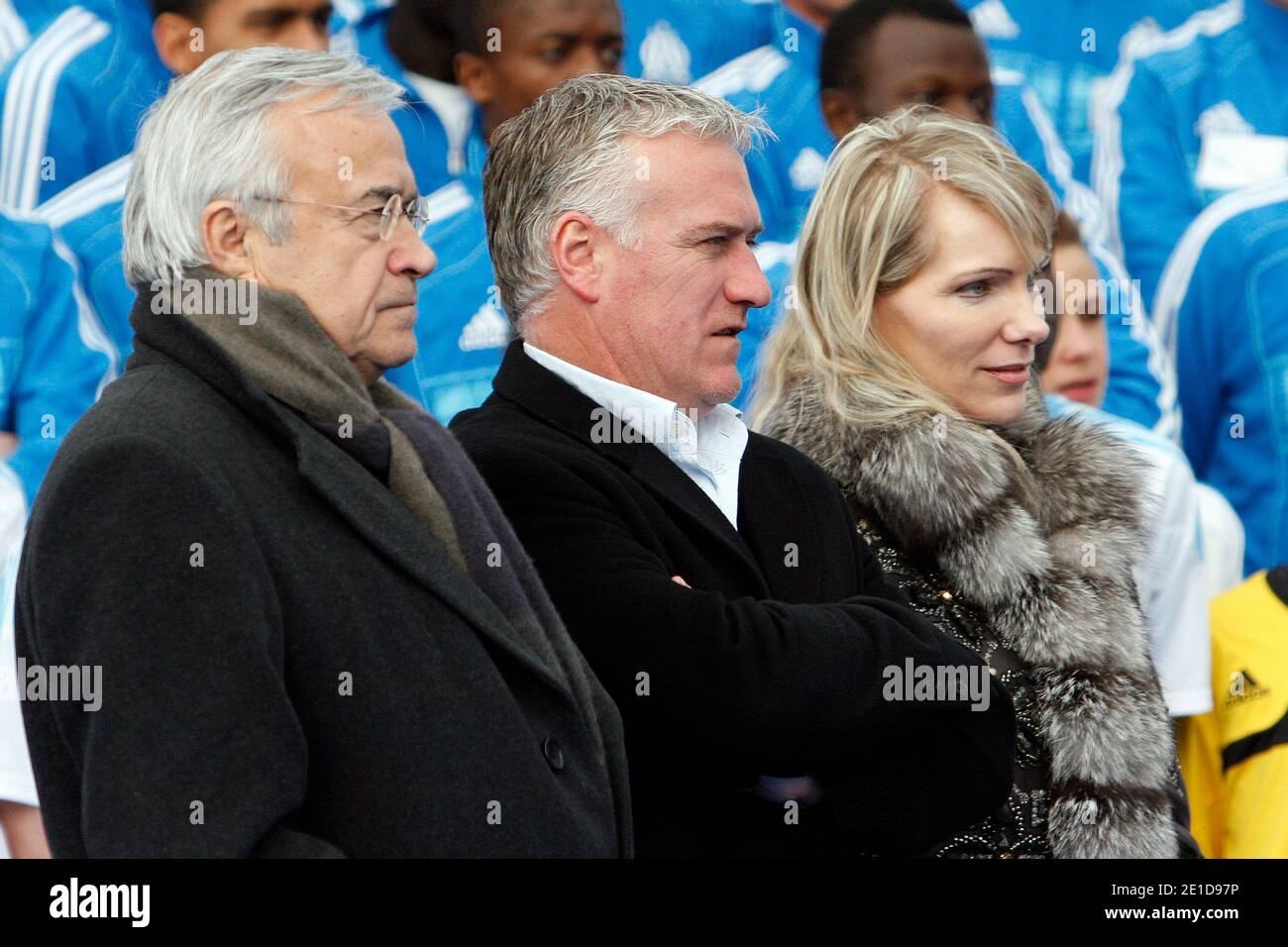 Olympique de Marseille's president Jean-Claude Dassier, coach Didier ...