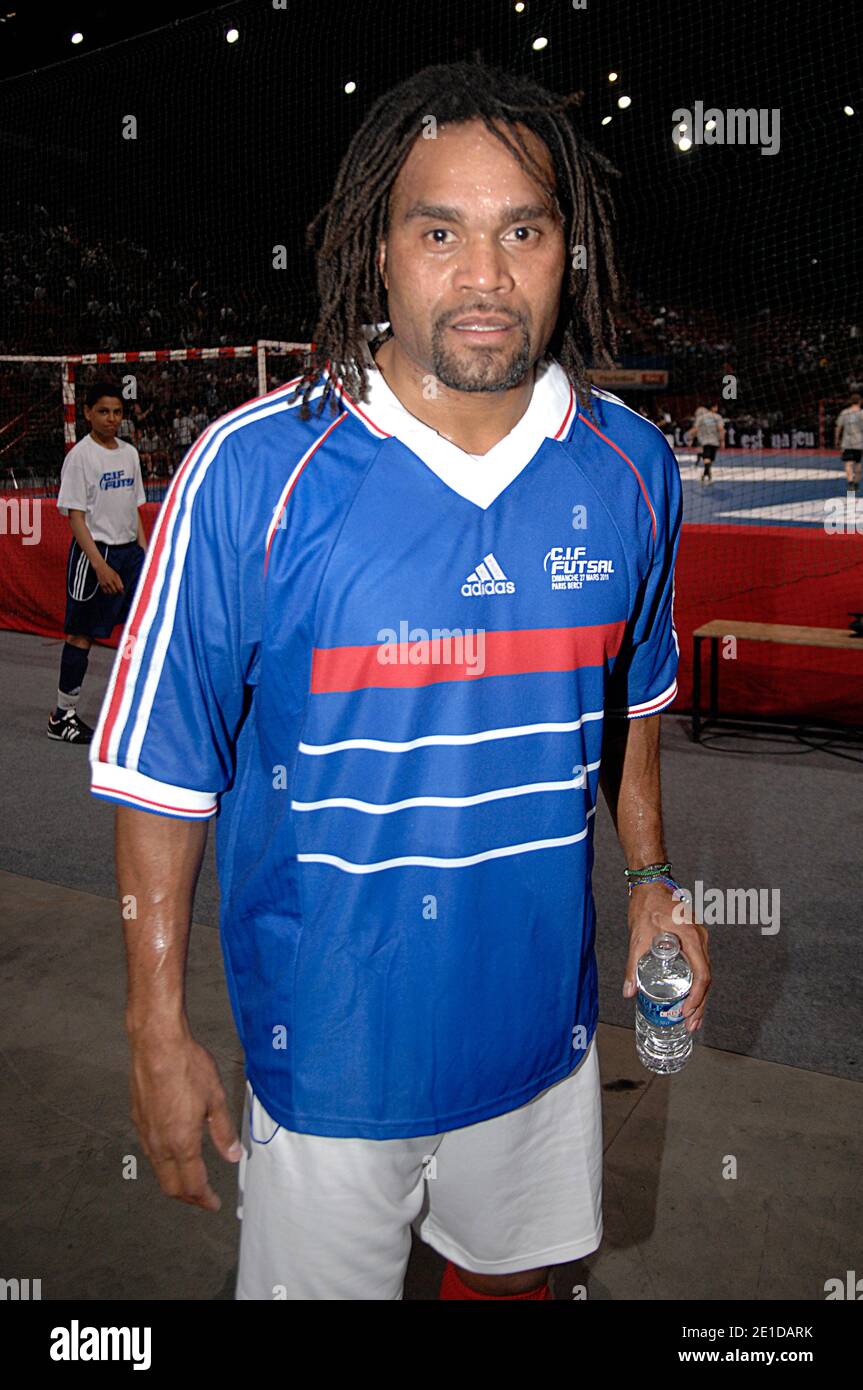 French former soccer player Christian during the Paris' Indoor soccer ...