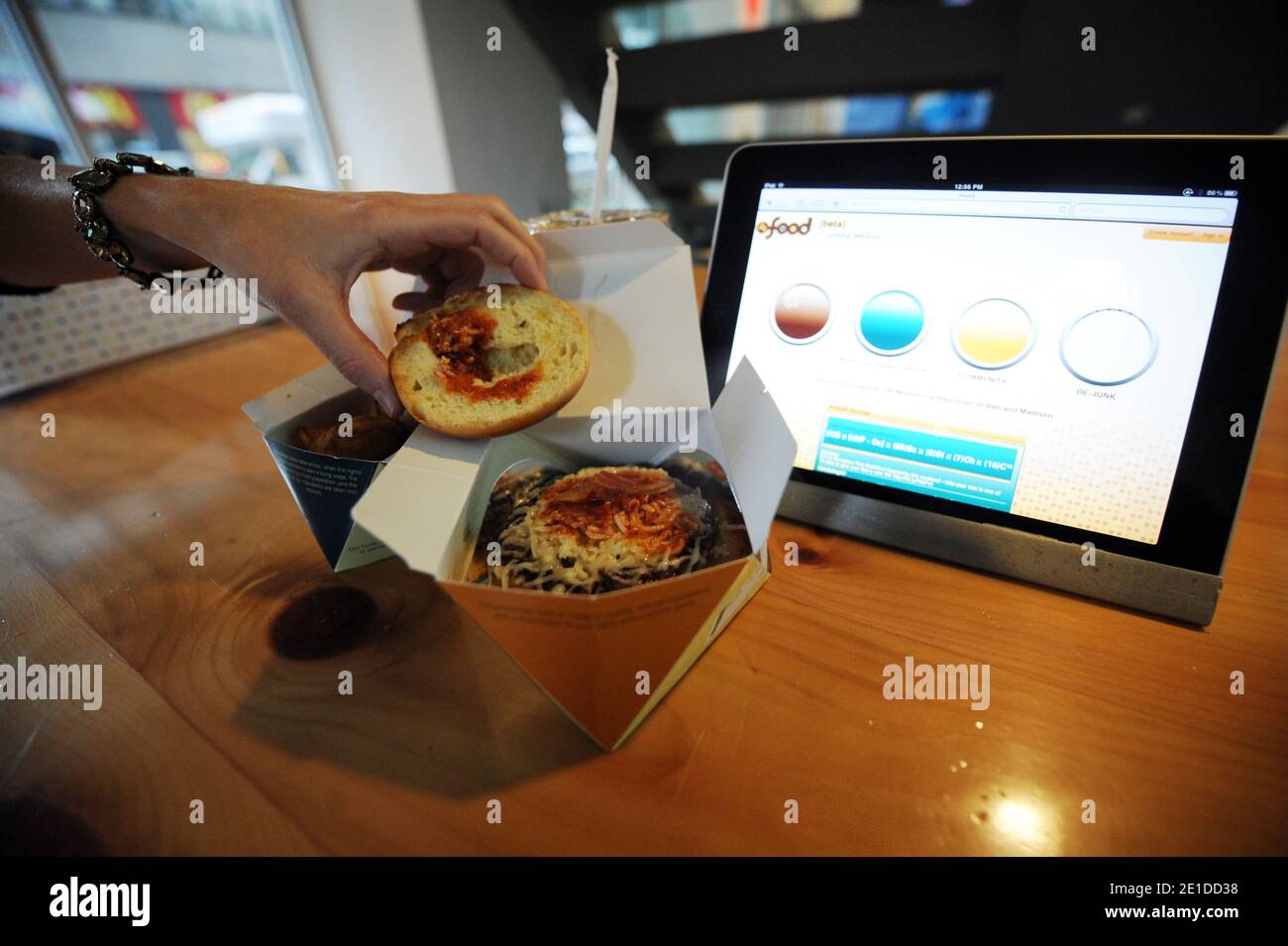 An illustration of 4Food, a high-tech, bio fastfood restaurant on ...