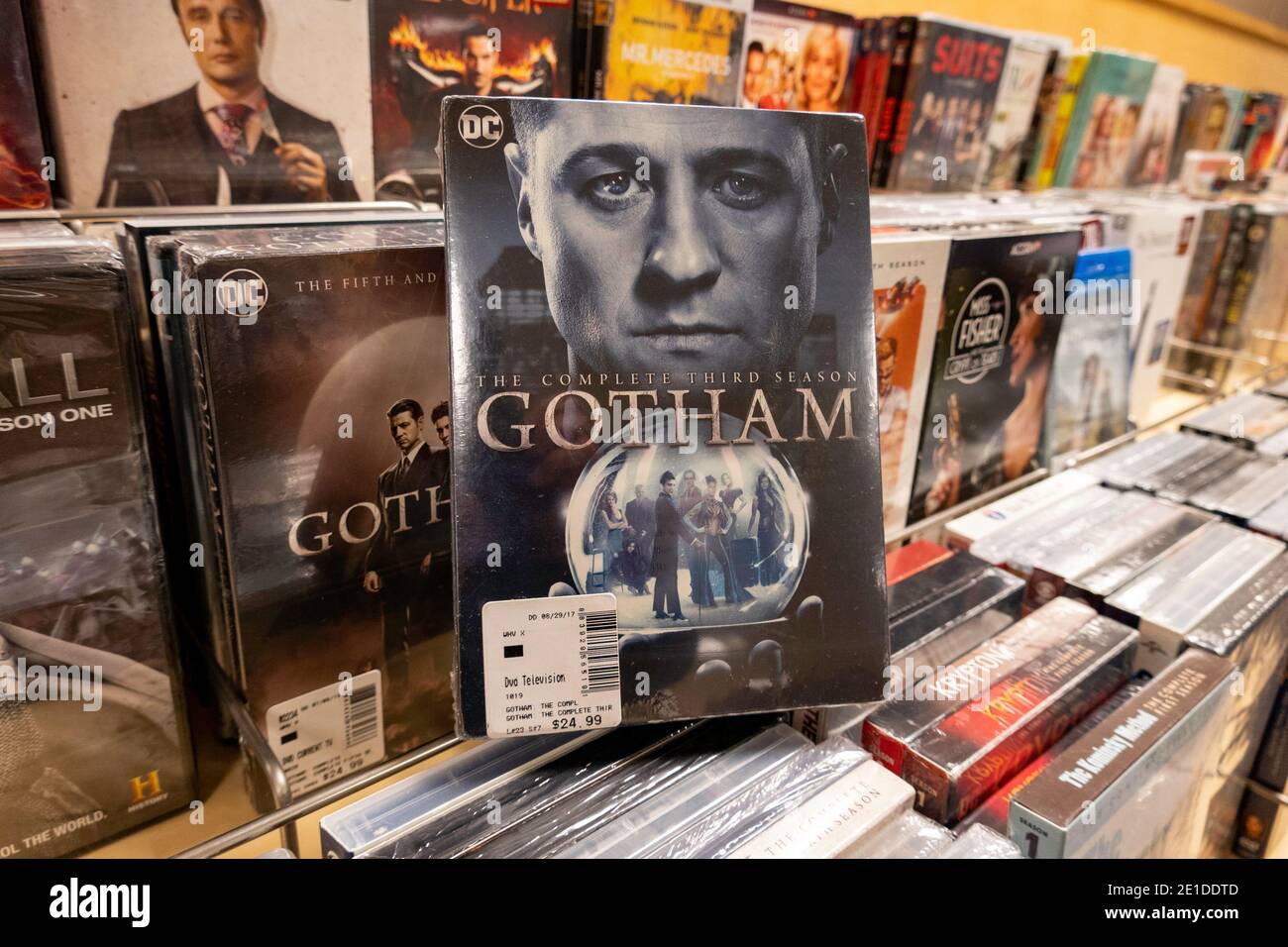 Barnes & Noble Booksellers DVD Display, NYC, USA Stock Photo - Alamy