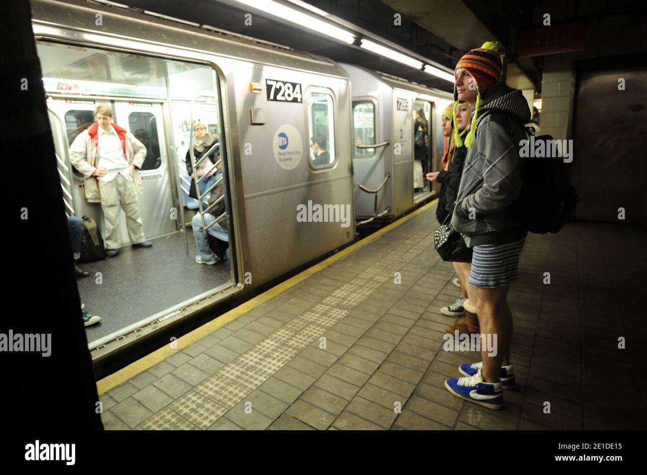 No pants subway ride new york hi-res stock photography and images - Alamy