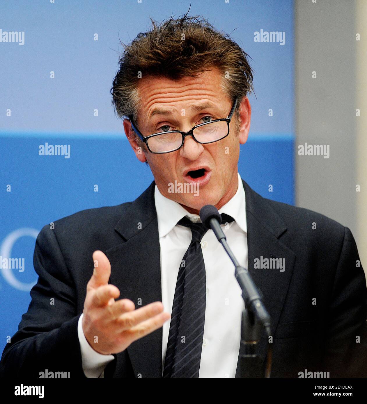 Actor Sean Penn, founder of the J/P Haitian Relief Organization, speaks ...