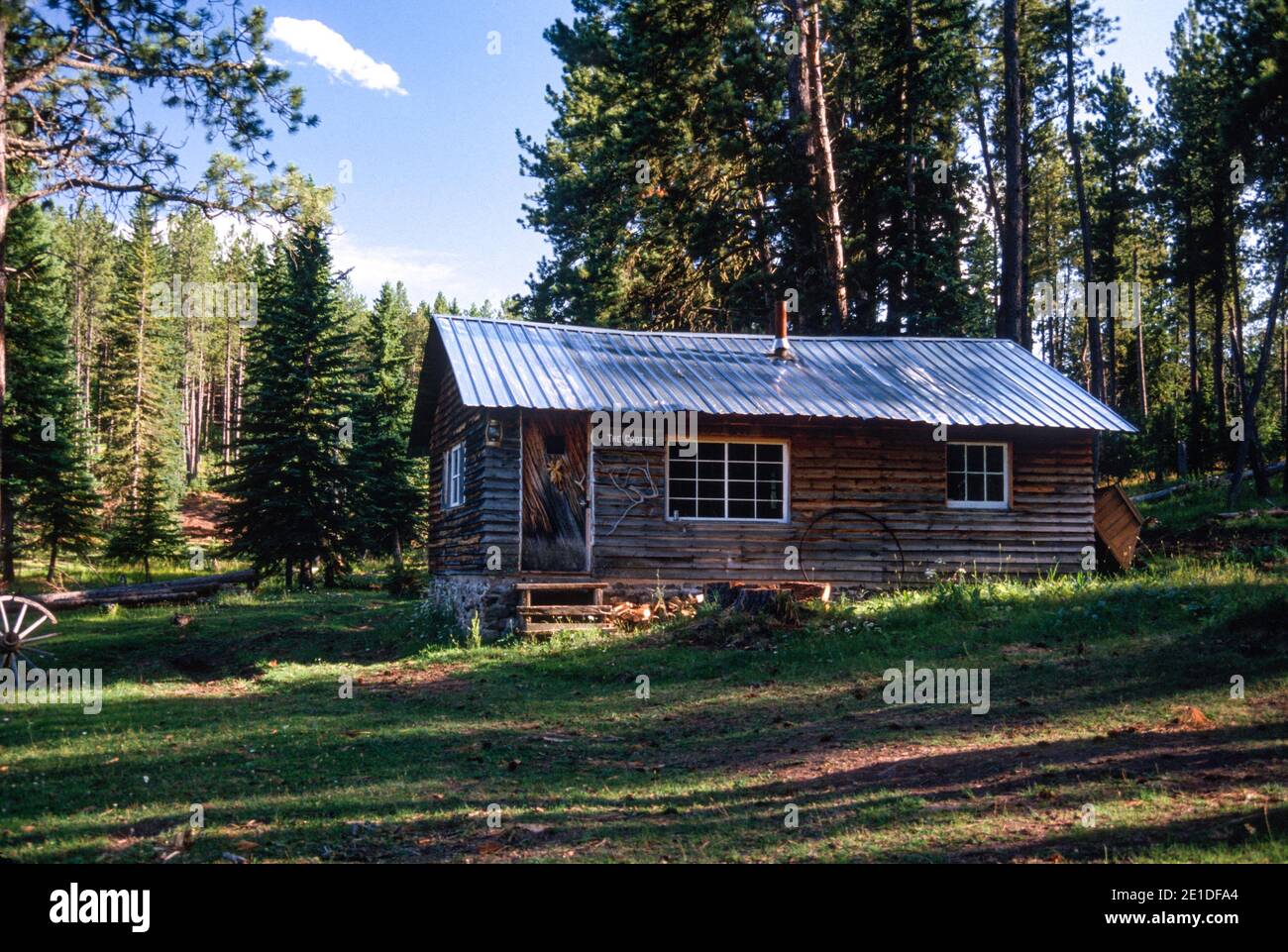 Rustic Bunkhouse with a Tin Roof on a Ranch , Deadwoos, SD, USA Stock ...