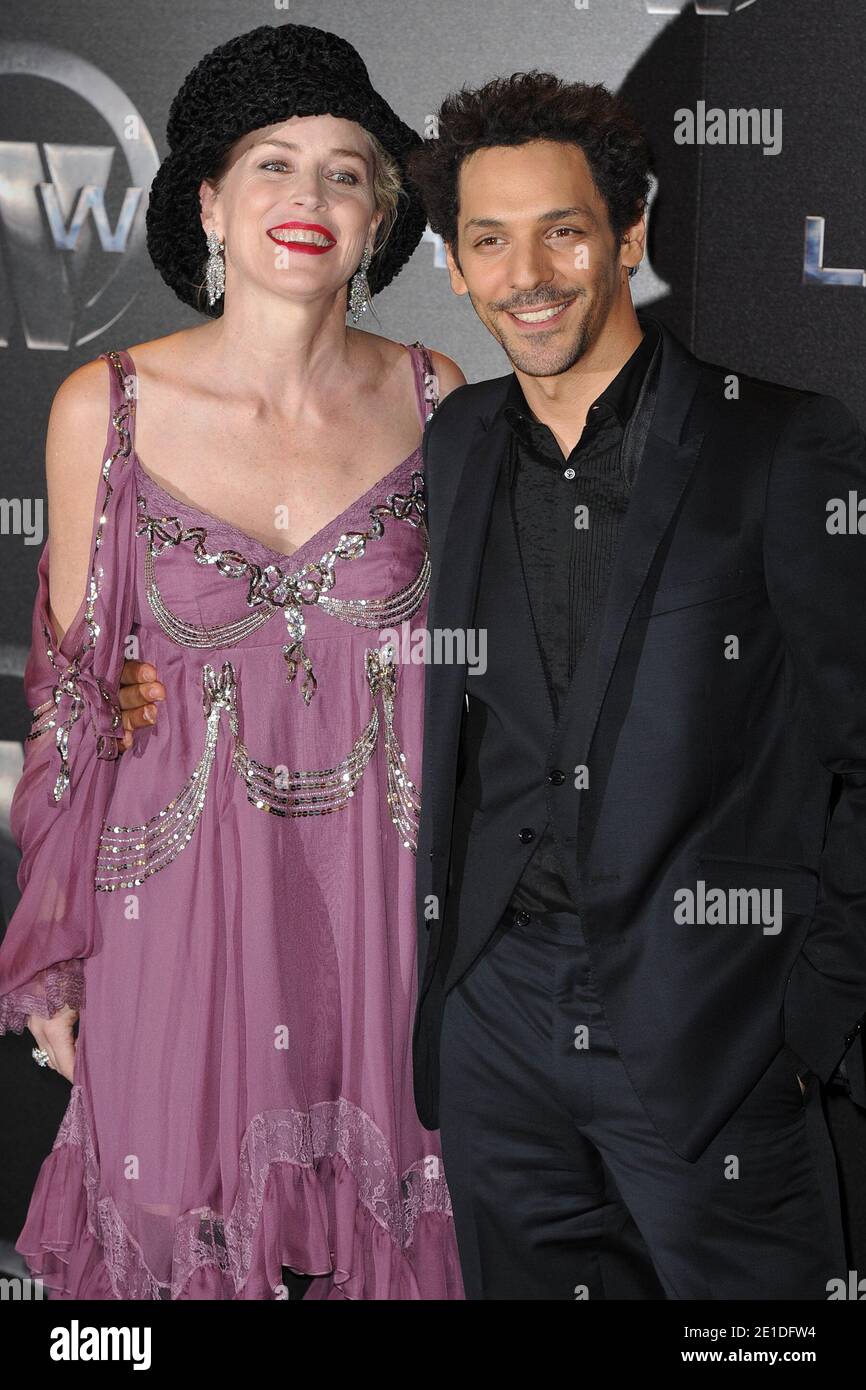 Sharon Stone and Tomer Sisley attend the premiere of 'Largo Winch 2 ...