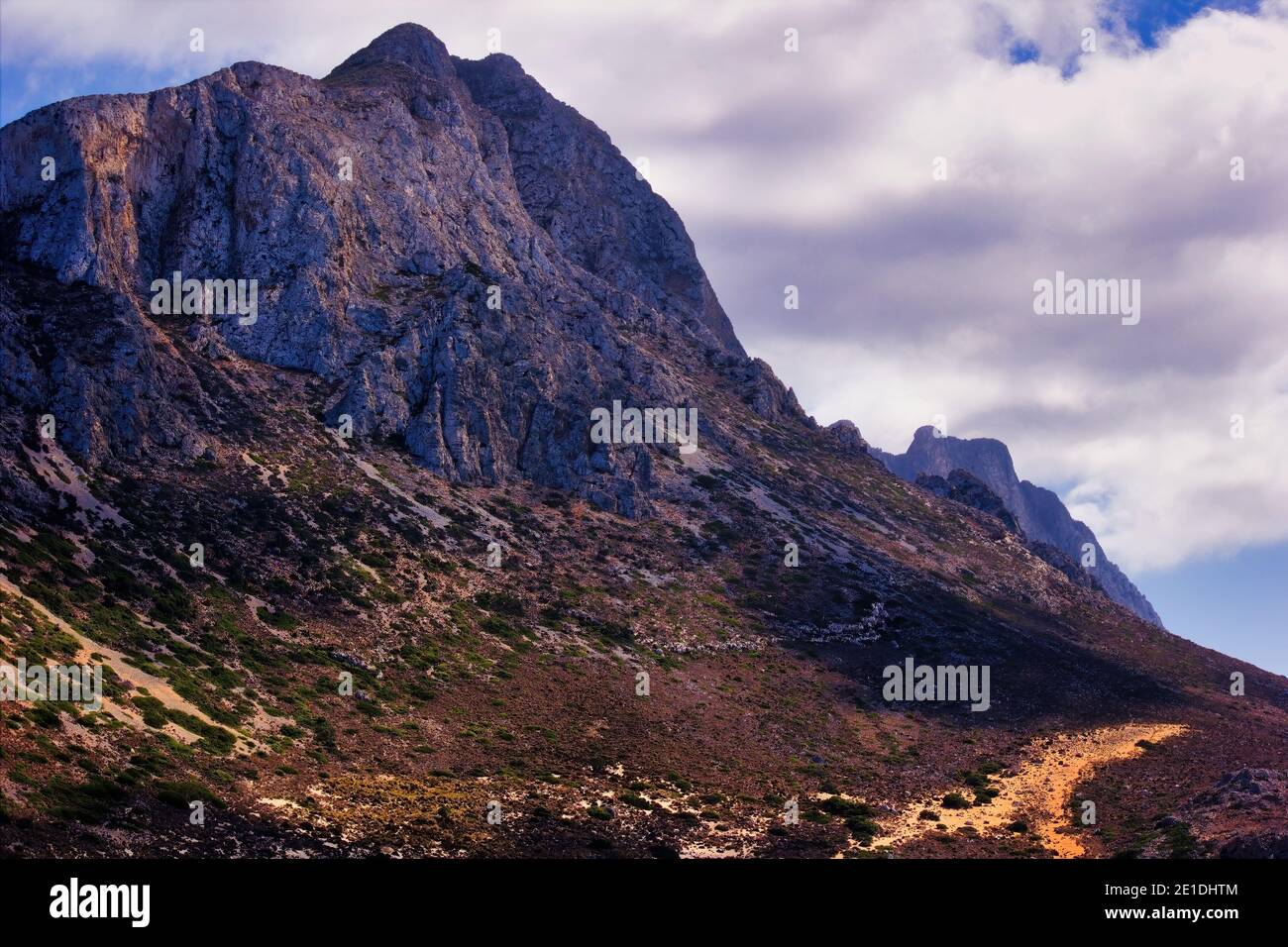 Crete or Kreta, Greece - Rocky mountain terrain on an island of Balos ...