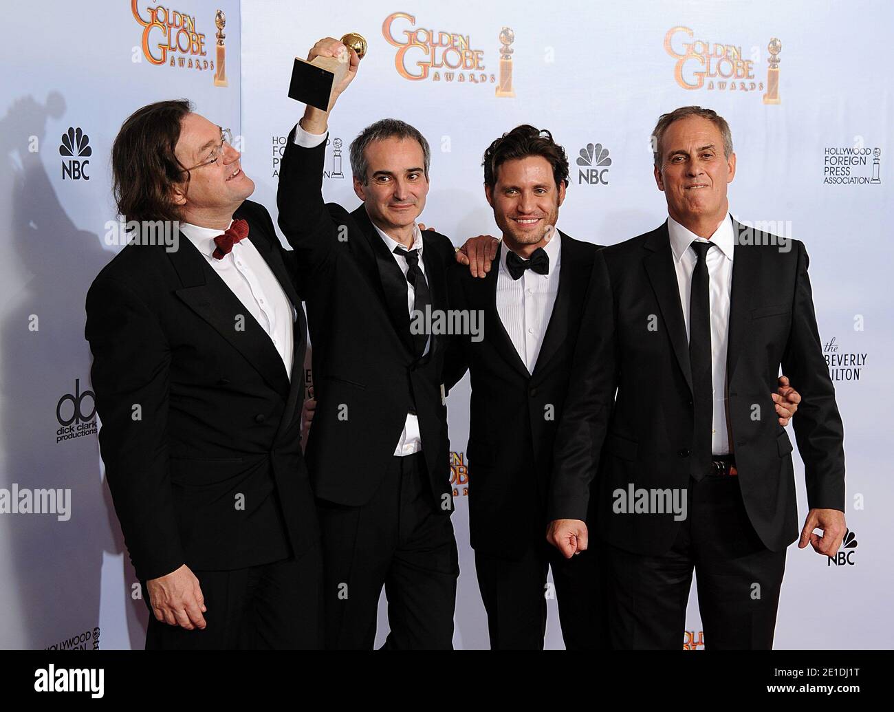 Producers of 'Carlos' with their award for Best Mini-Series or Motion ...