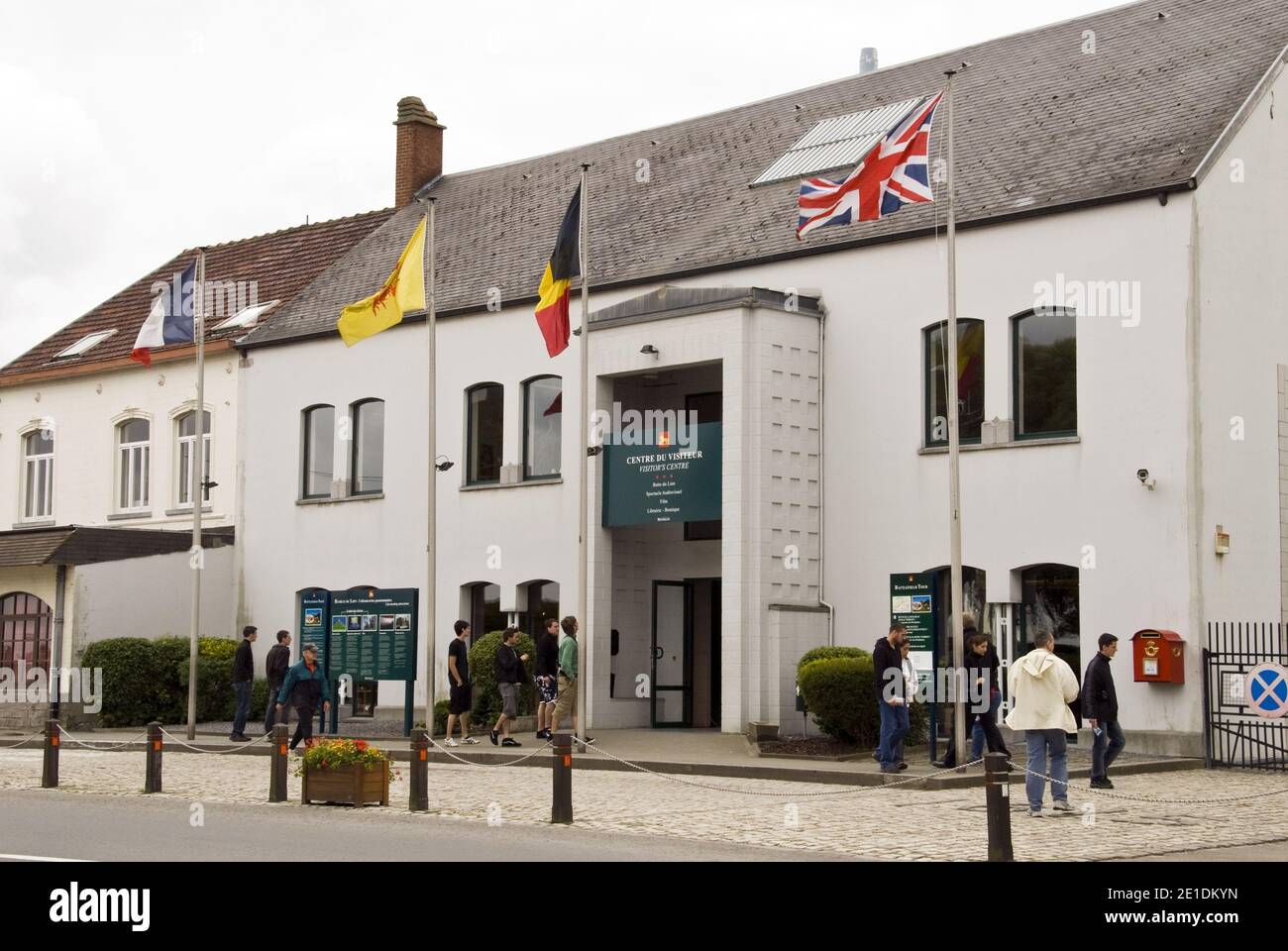 A modern visitor center and museum at the battlefield of Waterloo ...