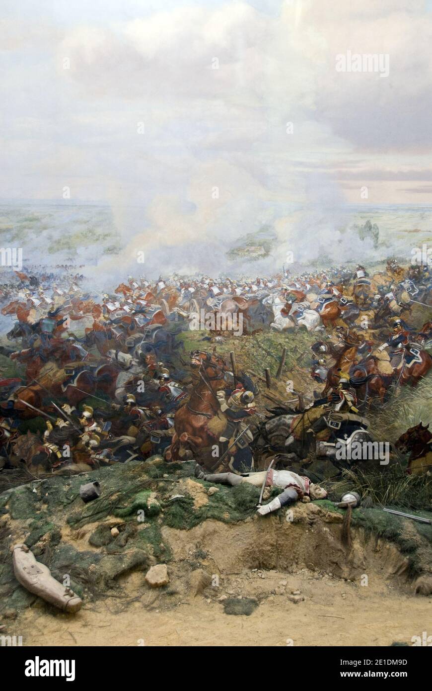 The “Panorama of the Battle of Waterloo,” a huge painted diorama with ...