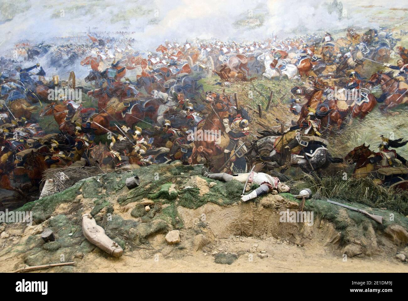 The “Panorama of the Battle of Waterloo,” a huge painted diorama with ...