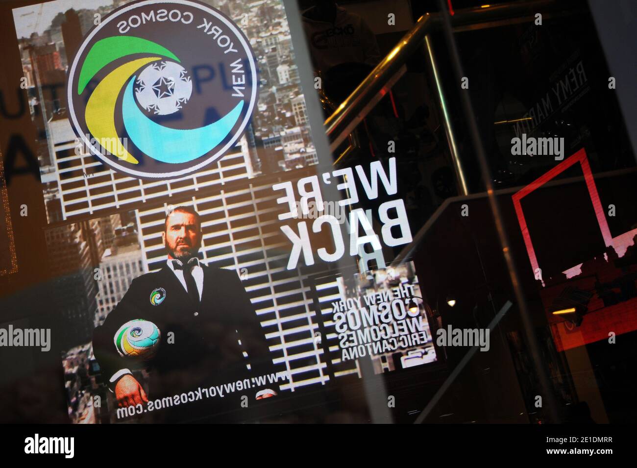 A view of the American Eagle billboard in Times Square which celebrates ...