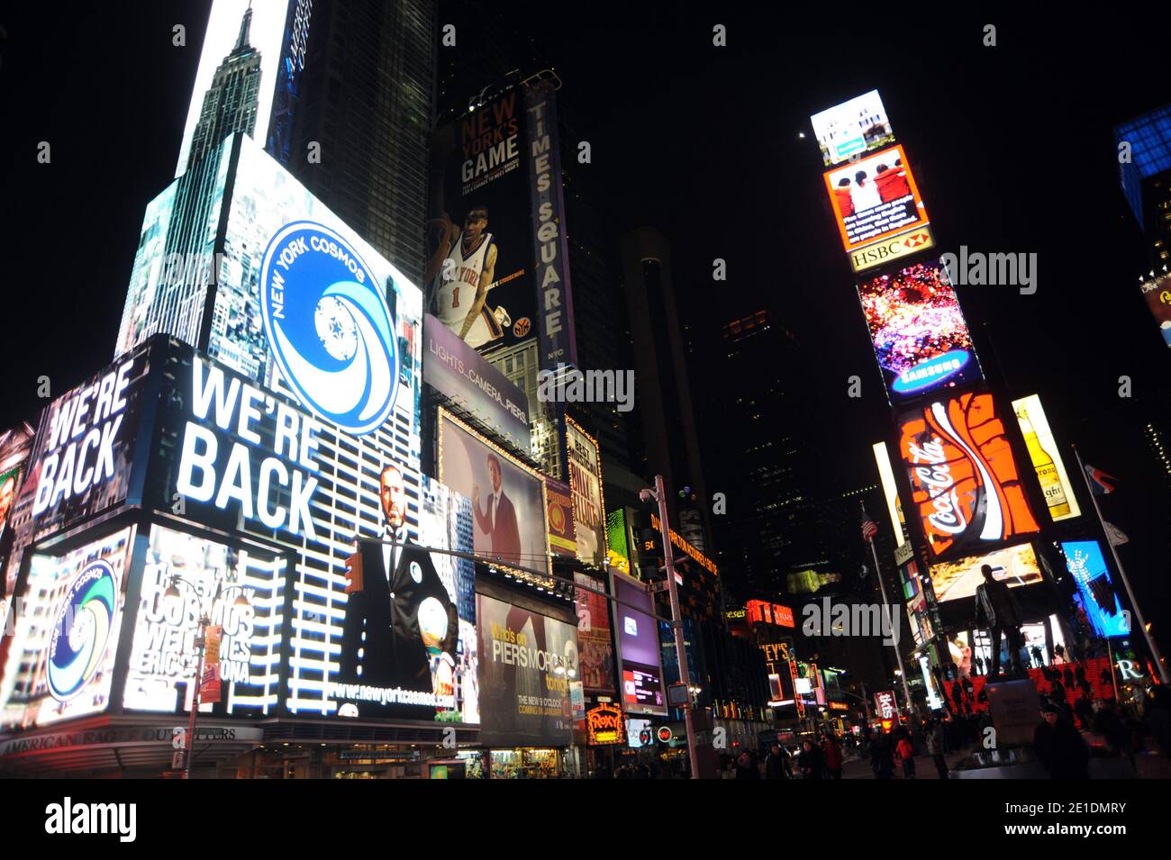 A view of the American Eagle billboard in Times Square which celebrates ...