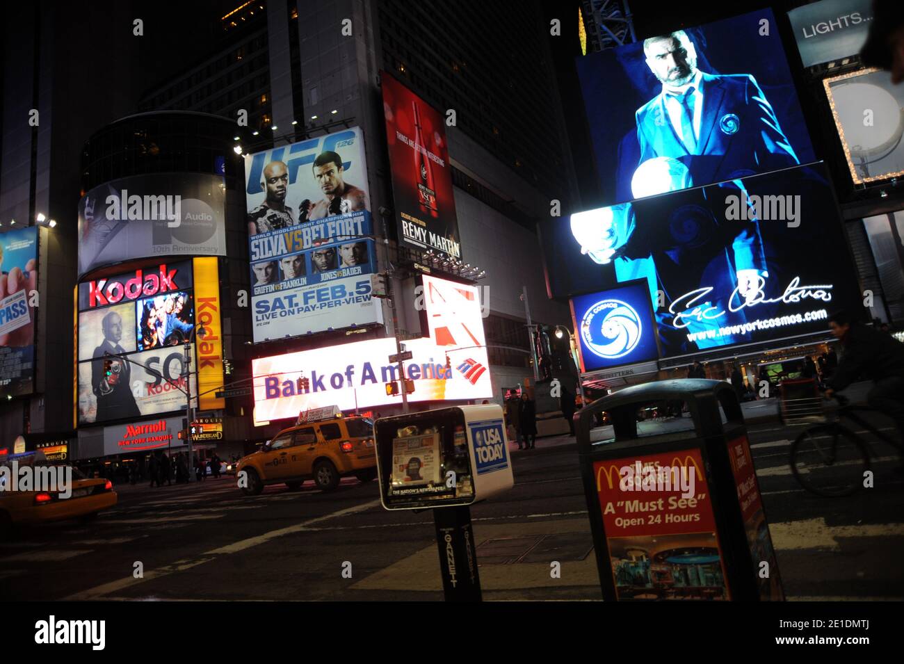 A view of the American Eagle billboard in Times Square which celebrates ...